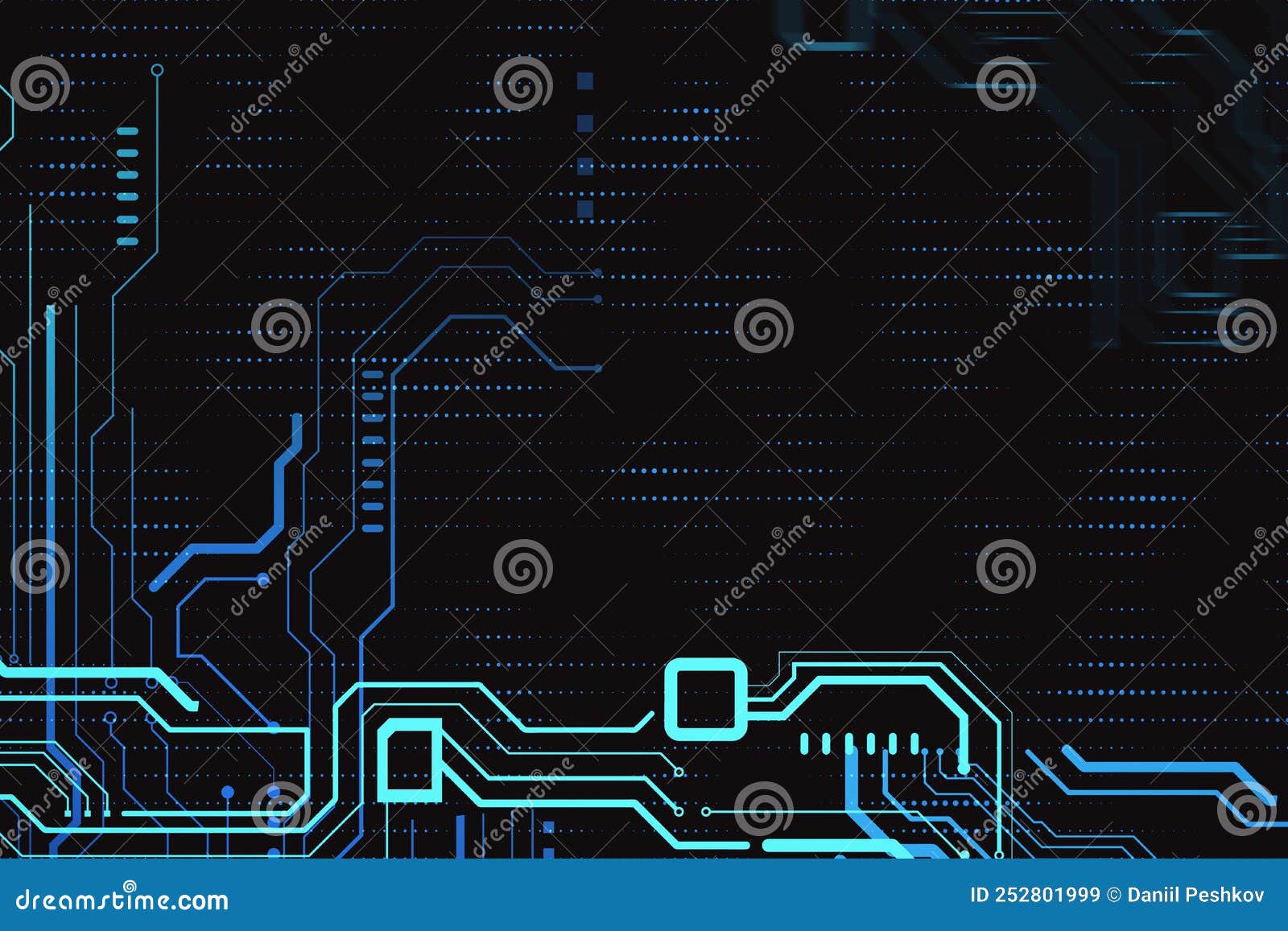 High-tech Sensor Circuit Board Panel. Technology and Digital ...