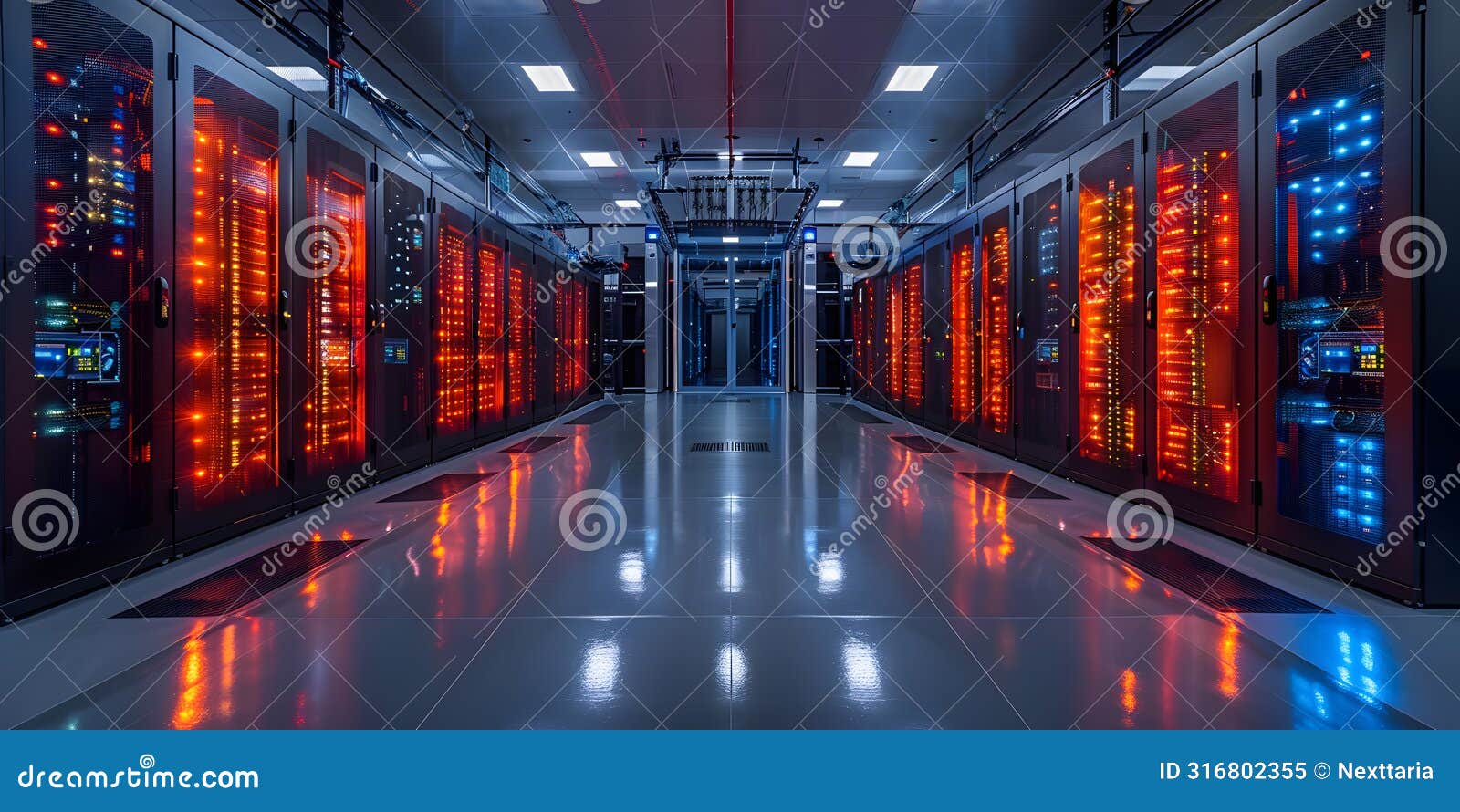 High-Tech Server Room: Global Connectivity through Fiber Optics and ... High-Tech Server Room: Global Connectivity through Fiber Optics and ...