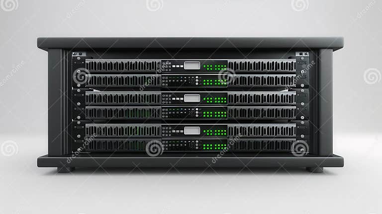High-Tech Server Room. Modern Server Providing Data and Services To ...