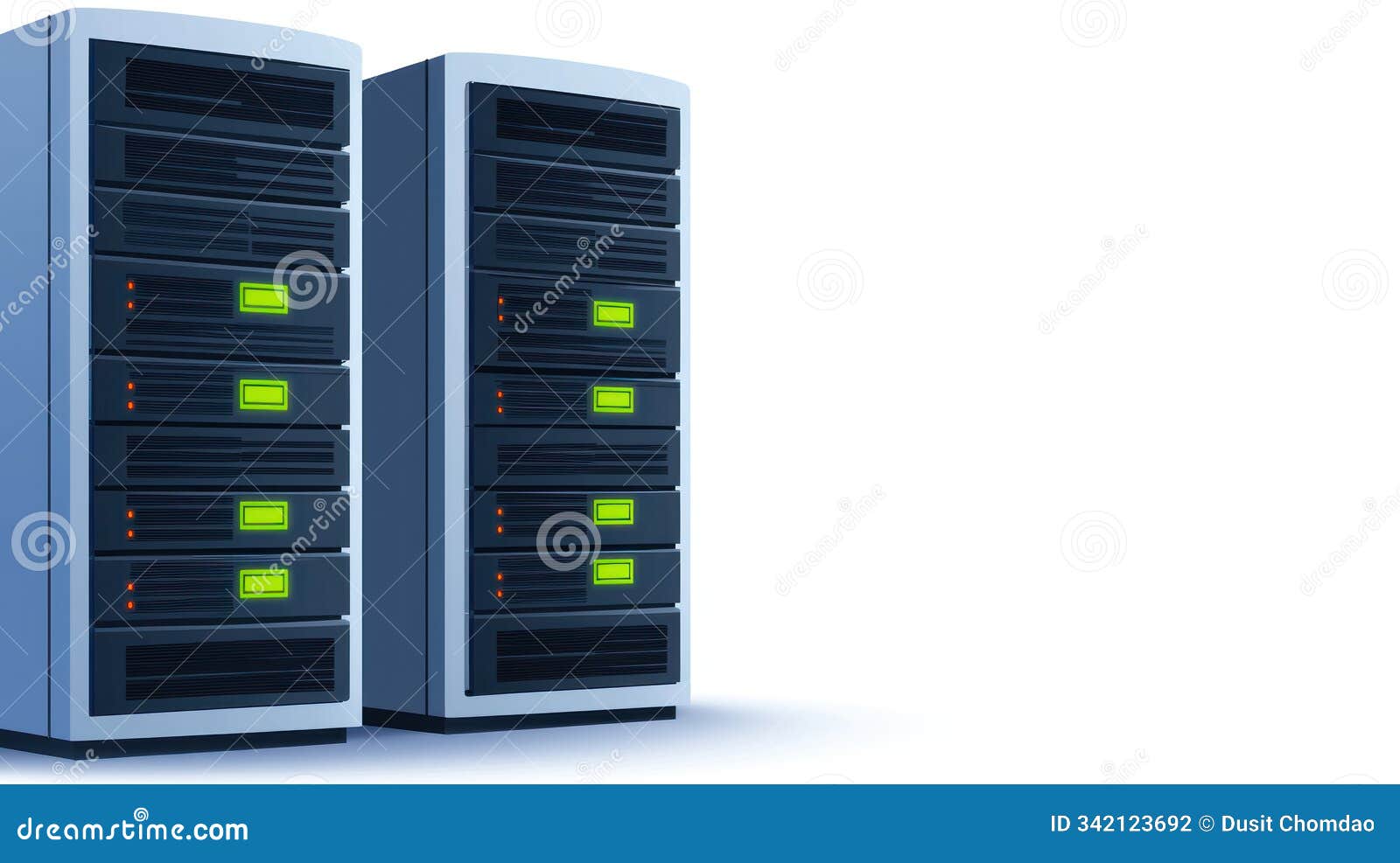 High Tech Server Setup with Multiple Storage Units, Showcasing Modern ...