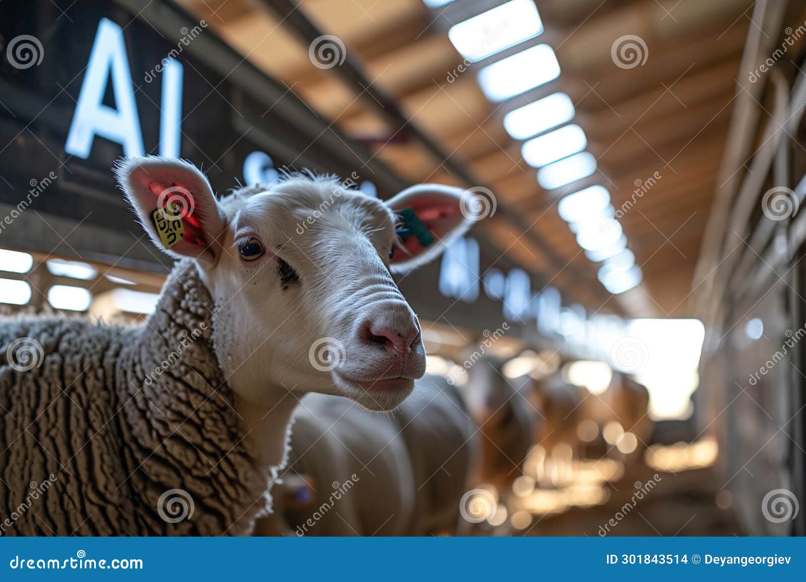 A High-tech Sheep Farm Managed by Artificial Intelligence. Control Dashboard with Phrase AI and ...