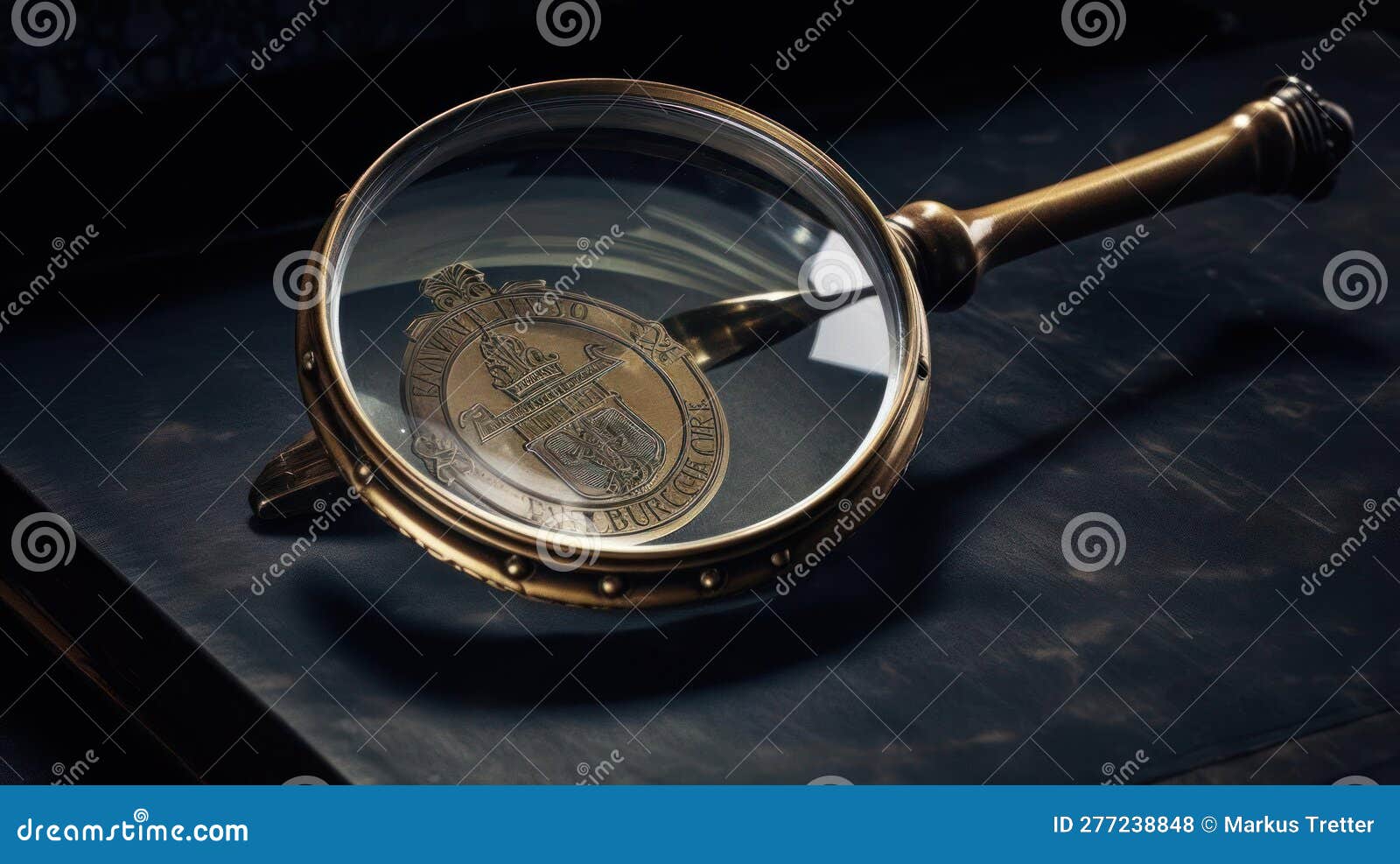 A Shield with a Magnifying Glass Representing the Thorough Inspection ...