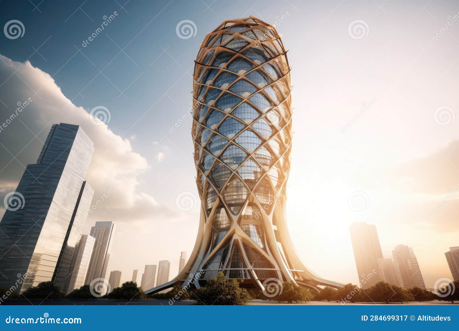 High-tech Skyscraper with Futuristic Design and Features, Incorporating ...