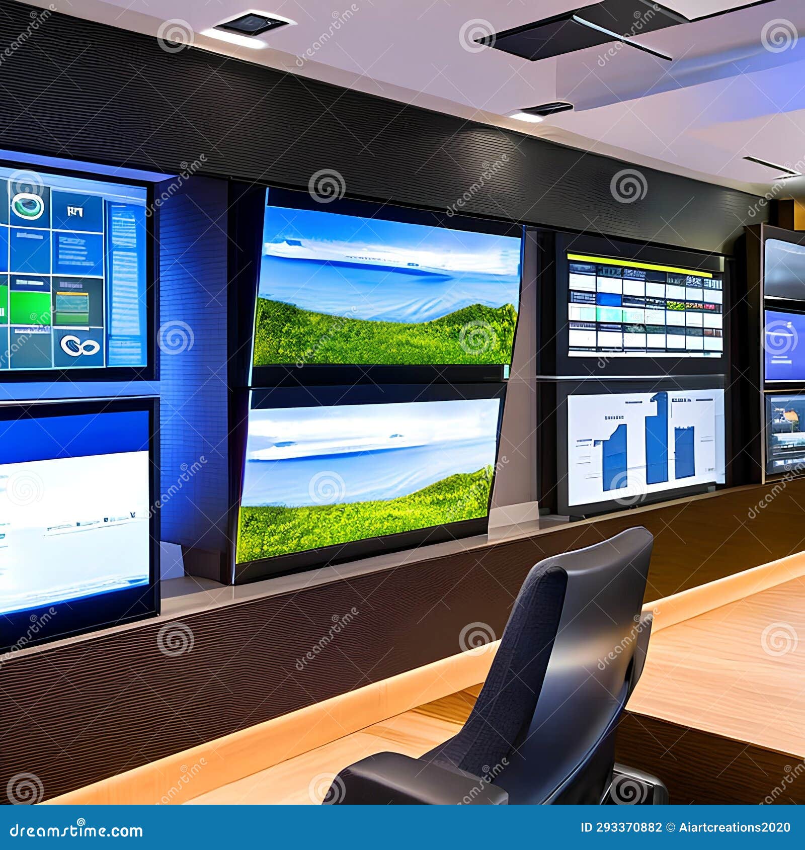 A High-tech, Smart Home Automation Control Room with Touchscreens ...