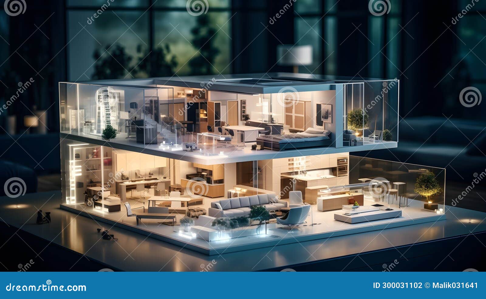 High-tech Smart Home Model, Representing the Cutting-edge Technology ...