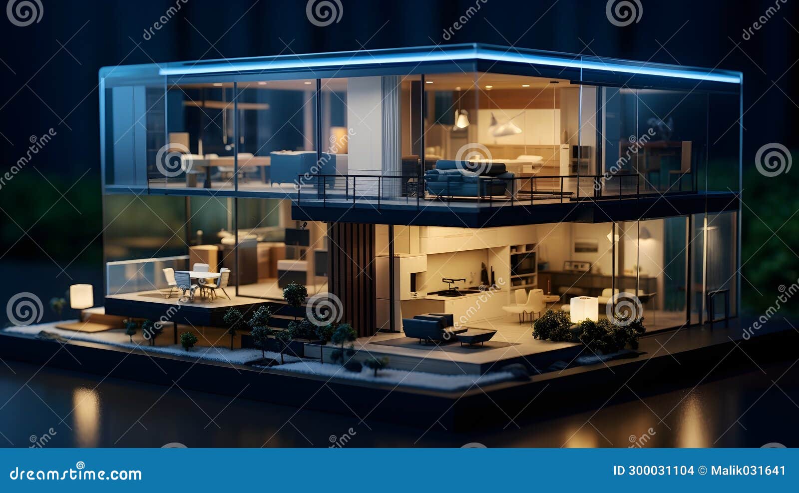 High-tech Smart Home Model, Representing the Cutting-edge Technology ...