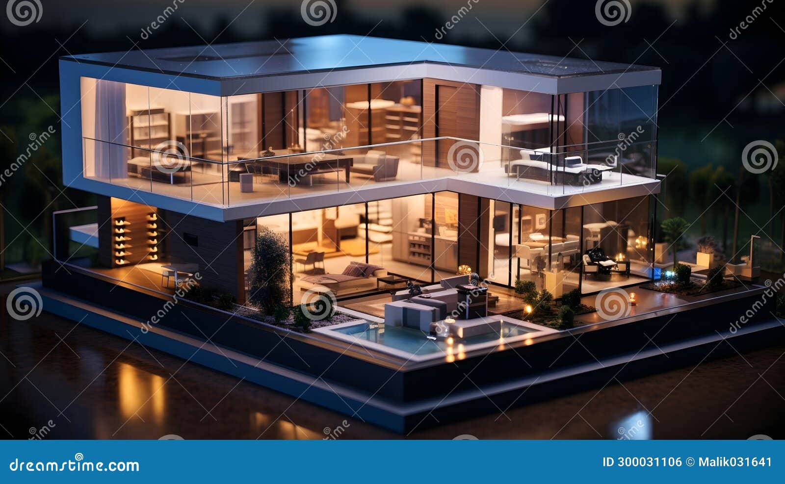 High-tech Smart Home Model, Representing the Cutting-edge Technology ...