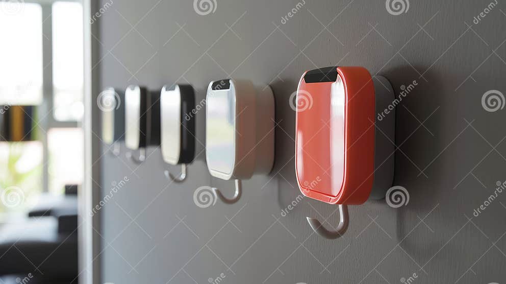 High-Tech Smart Wall Hooks for Modern Living Spaces Stock Illustration ...