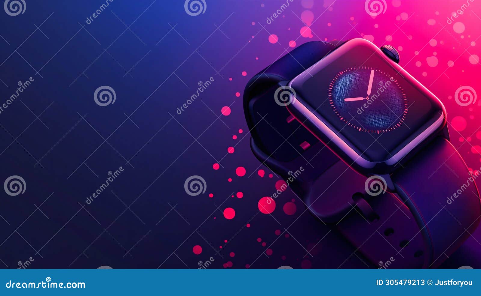 High-Tech Smartwatch with Futuristic Interface. Generative Ai Stock ...