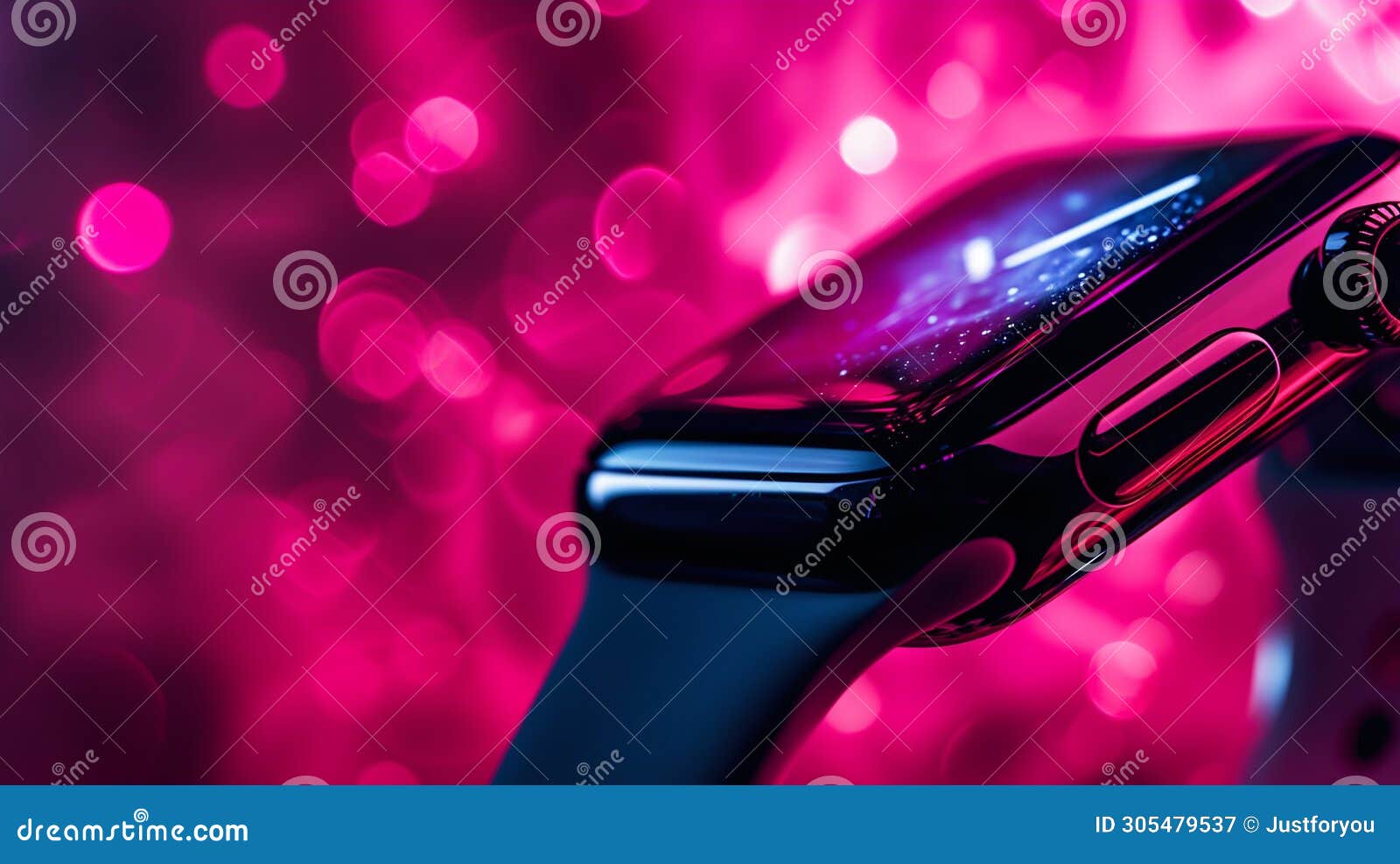 High-Tech Smartwatch with Futuristic Interface. Generative Ai Stock ...