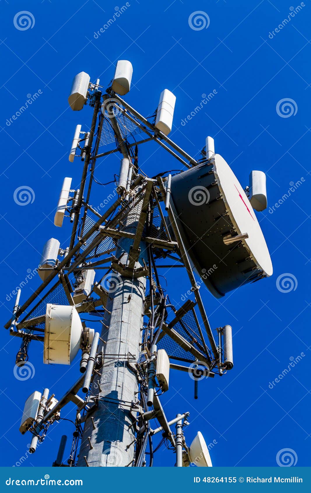 High-Tech Sophisticated Electronic Communications Tower Stock Image ...