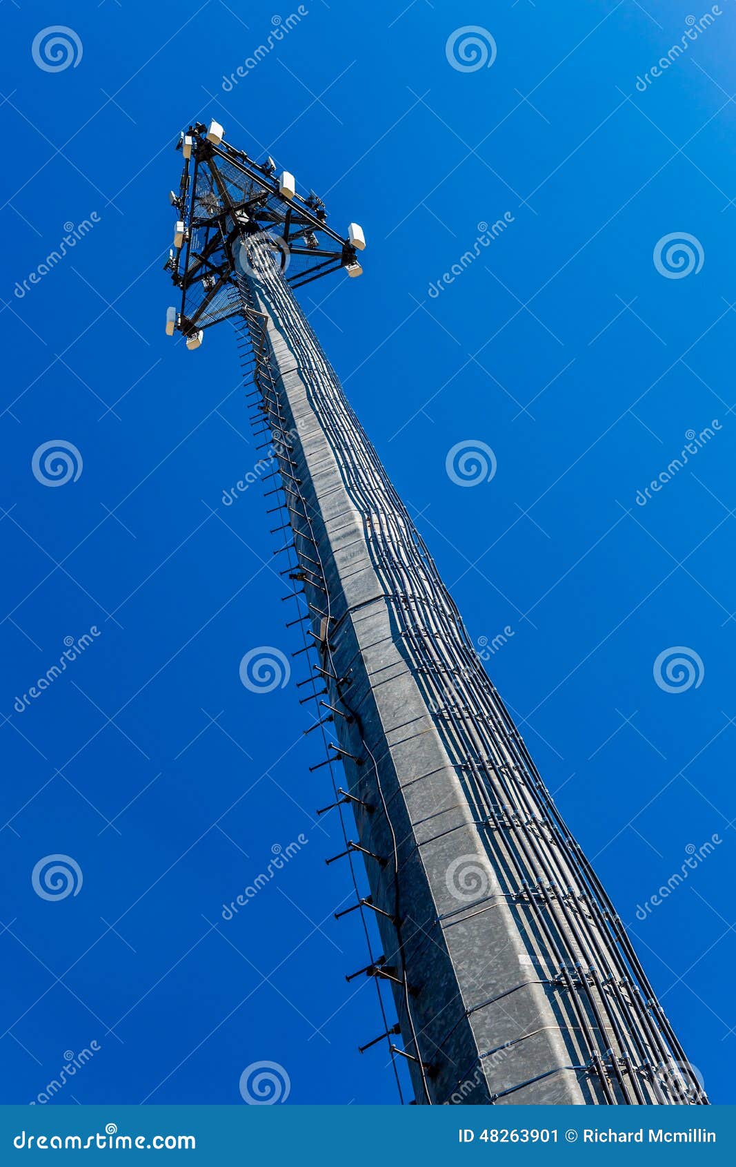 High-Tech Sophisticated Electronic Communications Tower. Stock Image ...