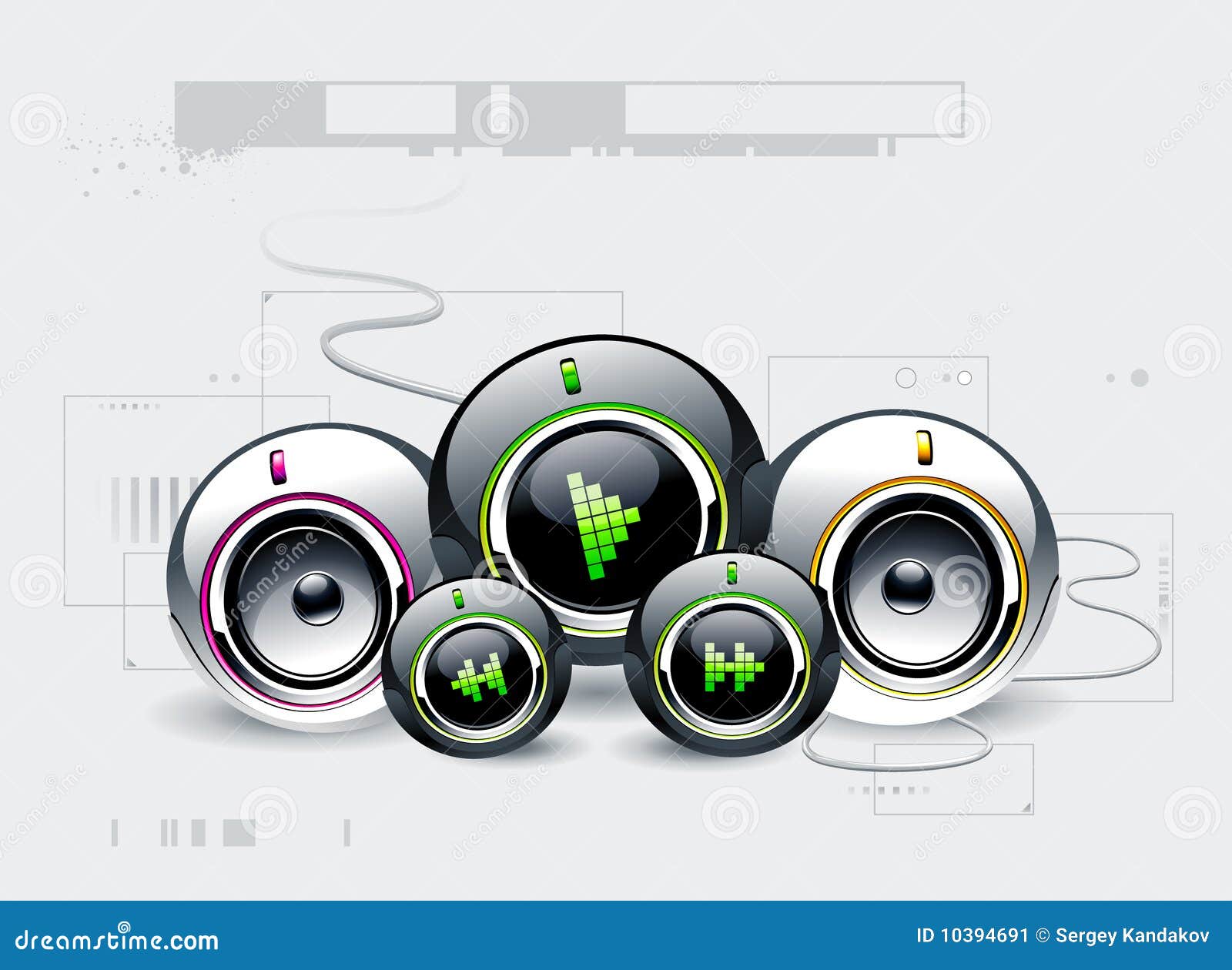 Sound System Poster Template Vector Illustration | CartoonDealer.com ...