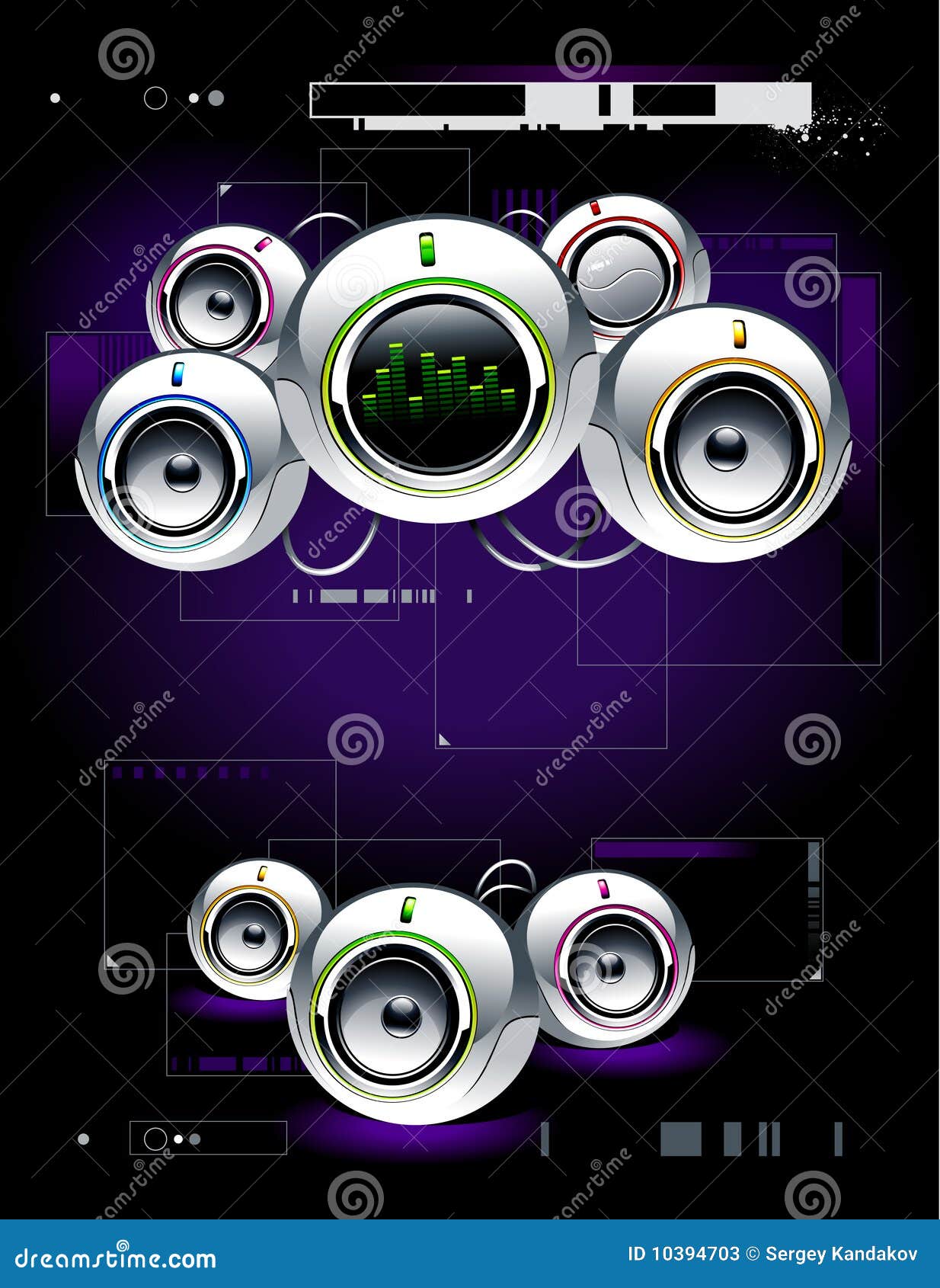 Sound System Poster Template Vector Illustration | CartoonDealer.com ...