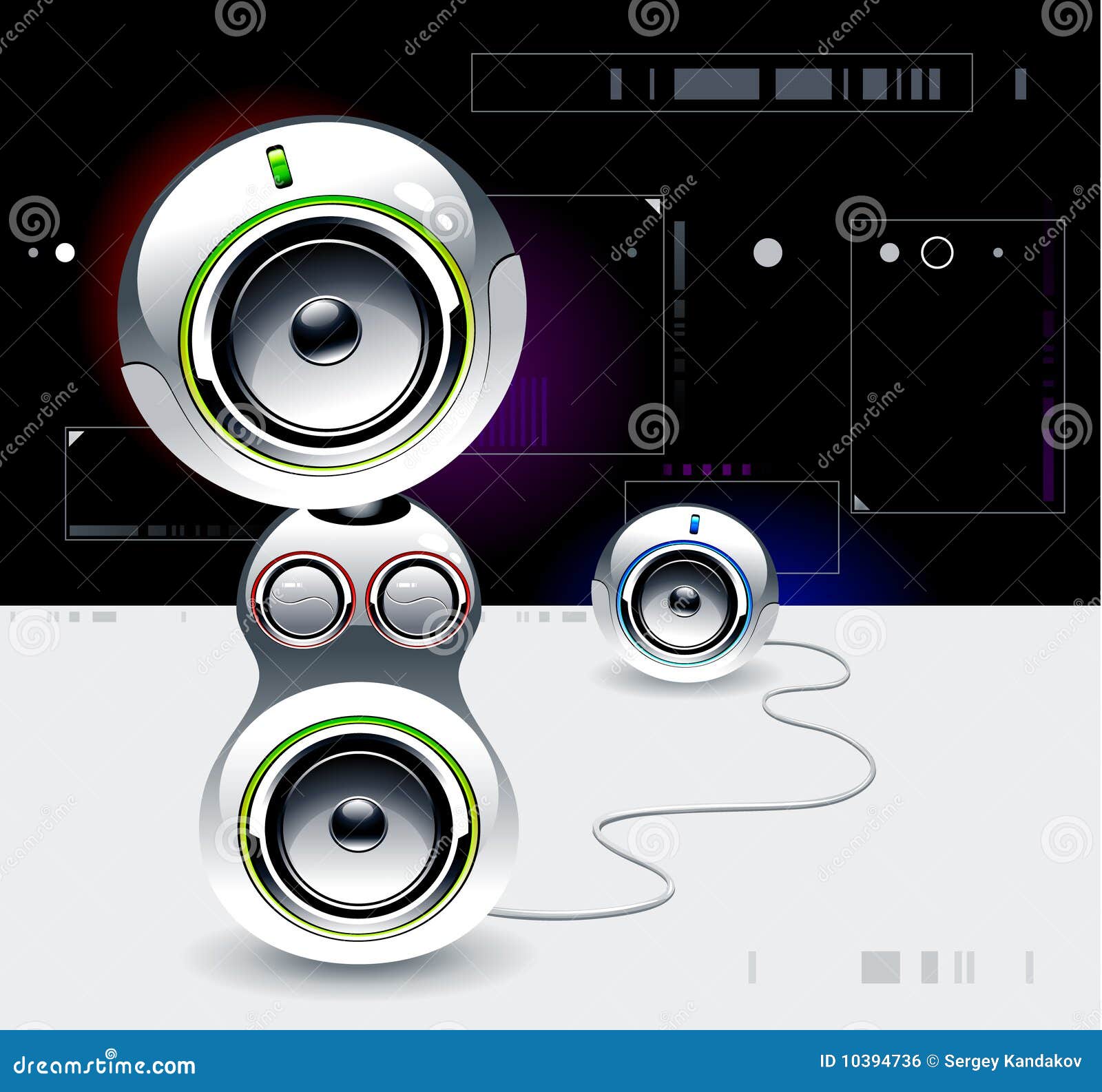 High tech sound system stock vector. Illustration of electronic - 10394736