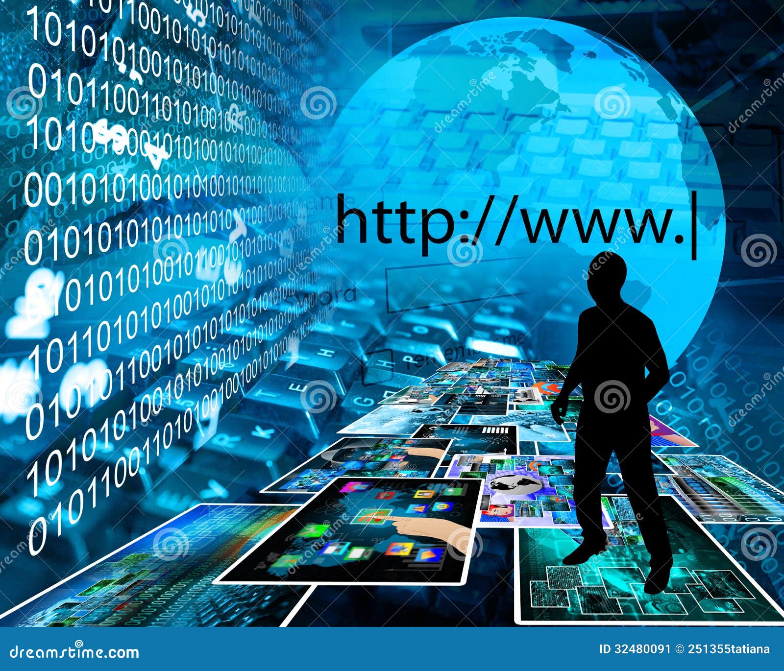 High-tech space stock image. Image of multimedia, binary - 32480091