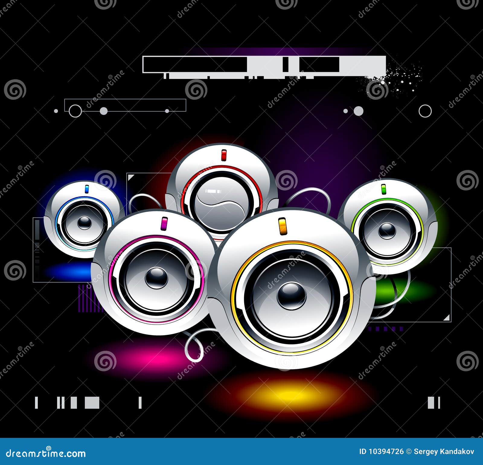 High tech speakers stock vector. Illustration of stereo - 10394726
