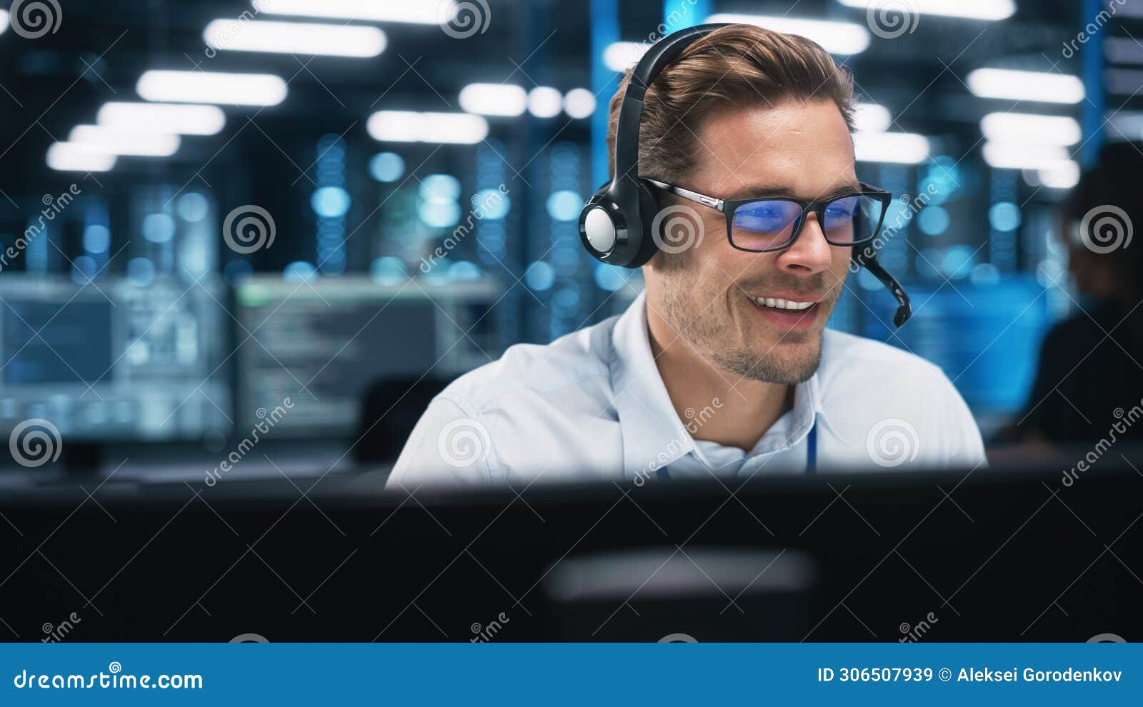 High-Tech Startup Concept: Innovative Male Software Engineer Standing ...