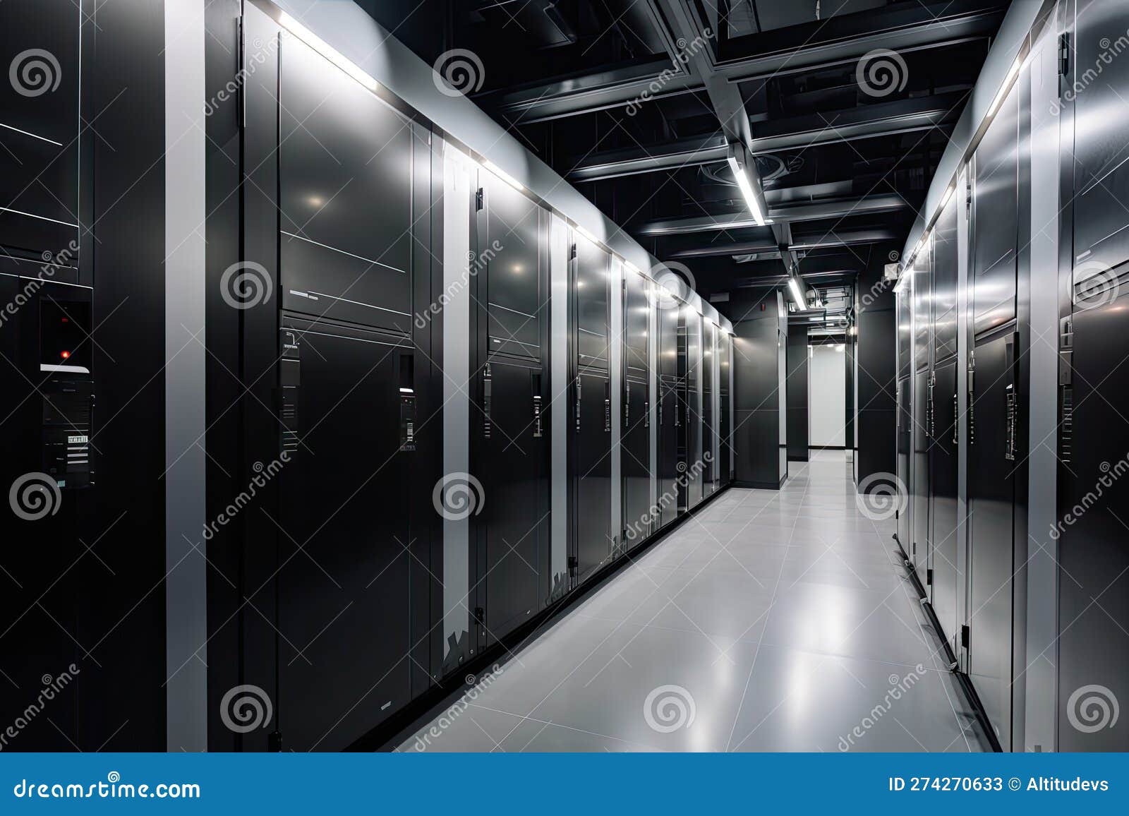High-tech Storage Data Center with Advanced Security Systems, Including ...