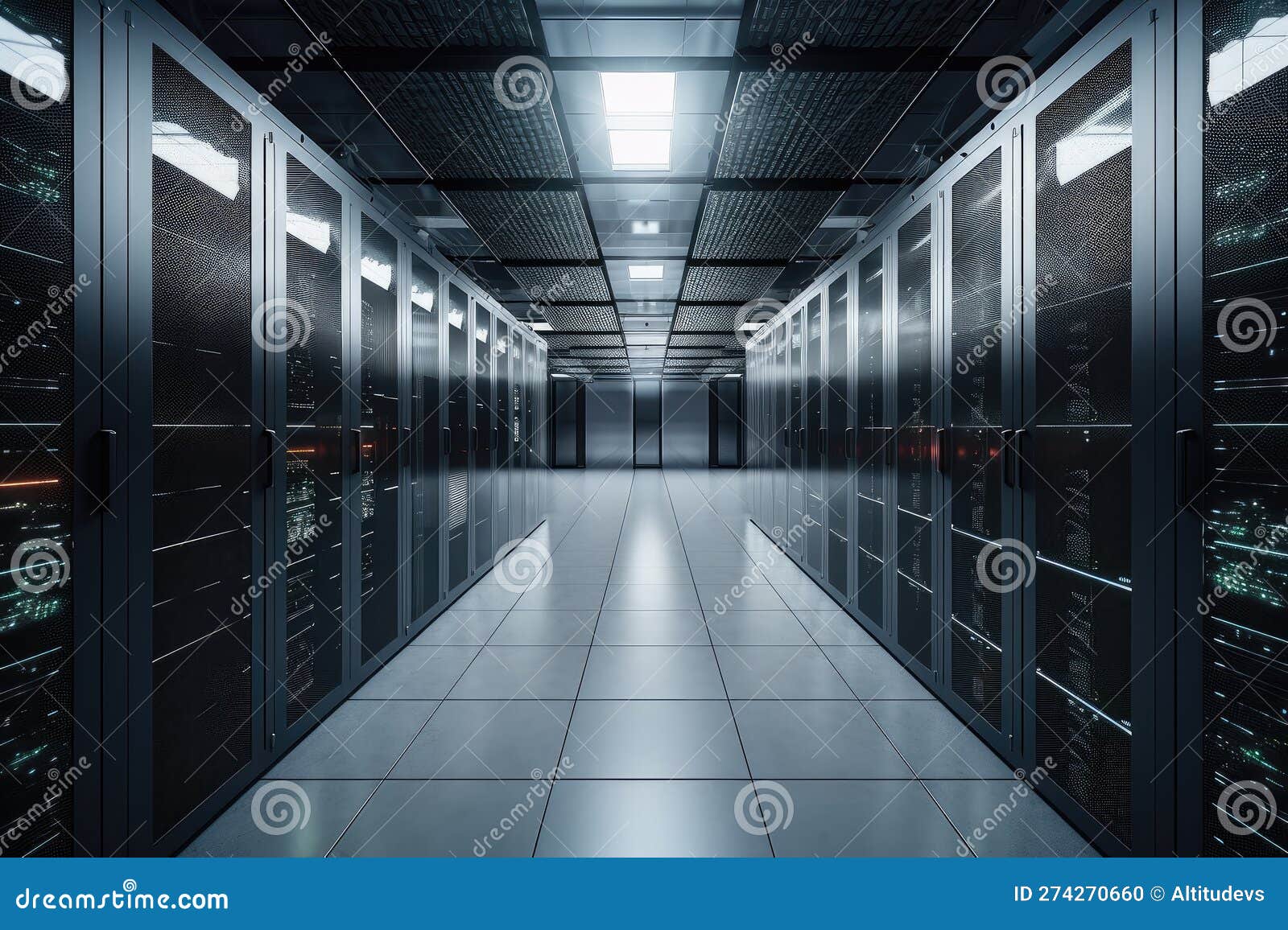 High-tech Storage Data Center, with Advanced Systems and Technologies ...