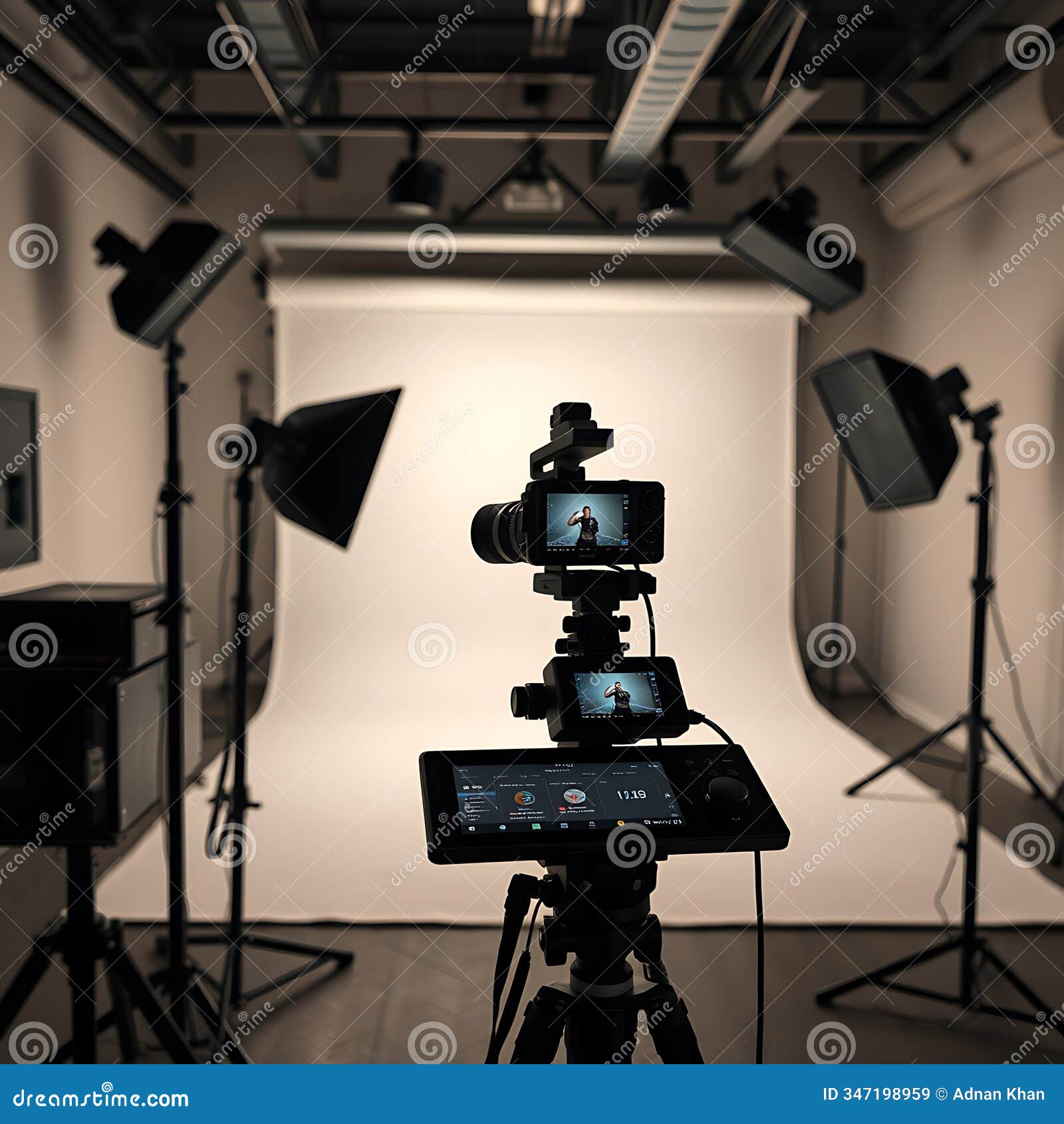 A High Tech Studio with Advanced Lighting Systems Camera Rig and a ...
