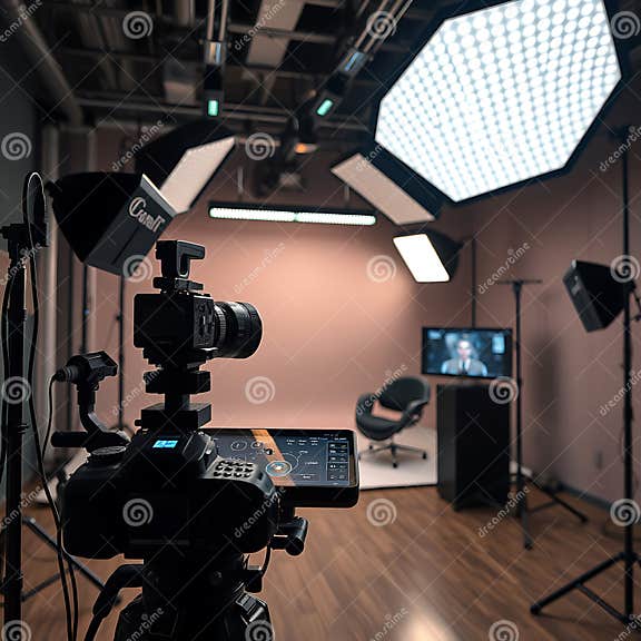 A High Tech Studio with Advanced Lighting Systems Camera Rig and a ...