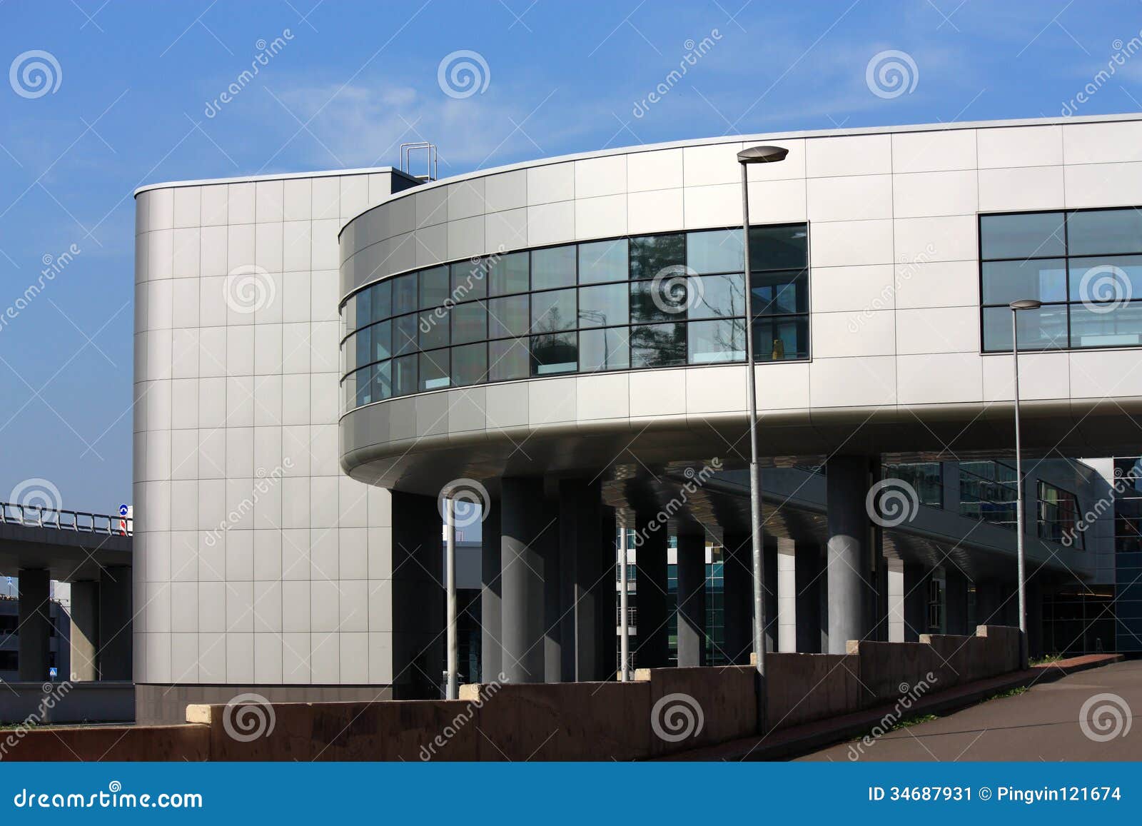 High-tech style building stock image. Image of corporate - 34687931