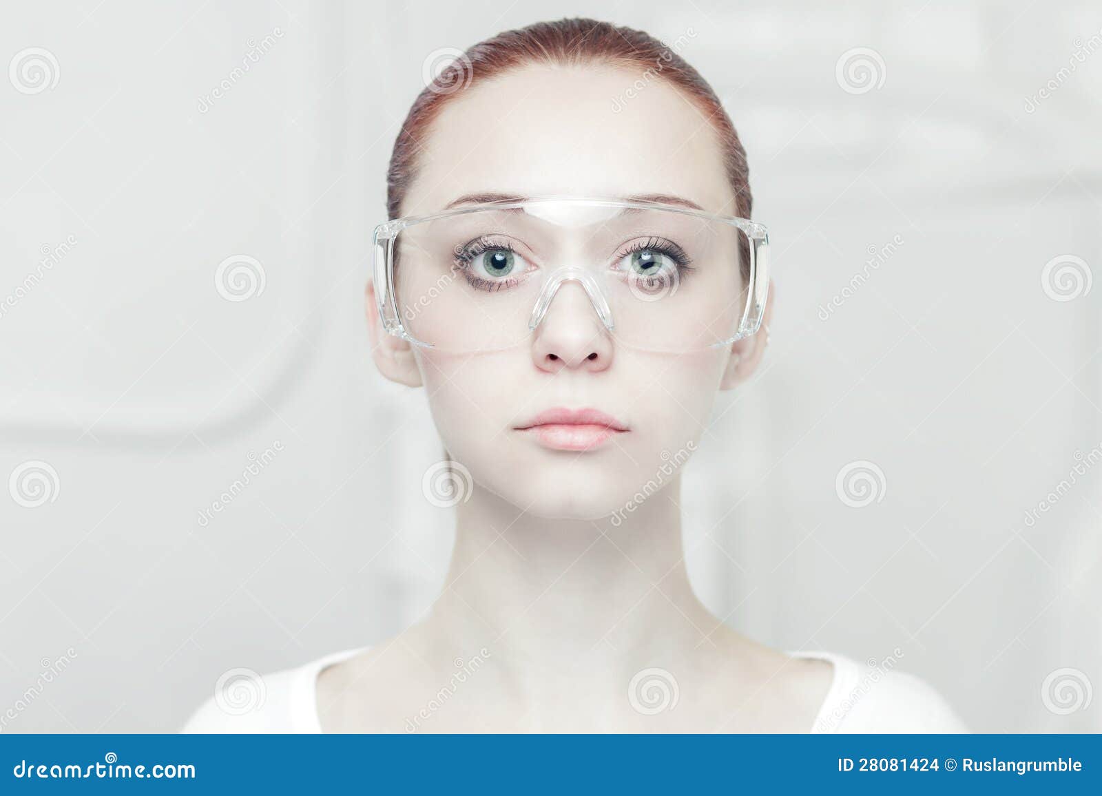 High tech style portrait stock photo. Image of redhaired - 28081424