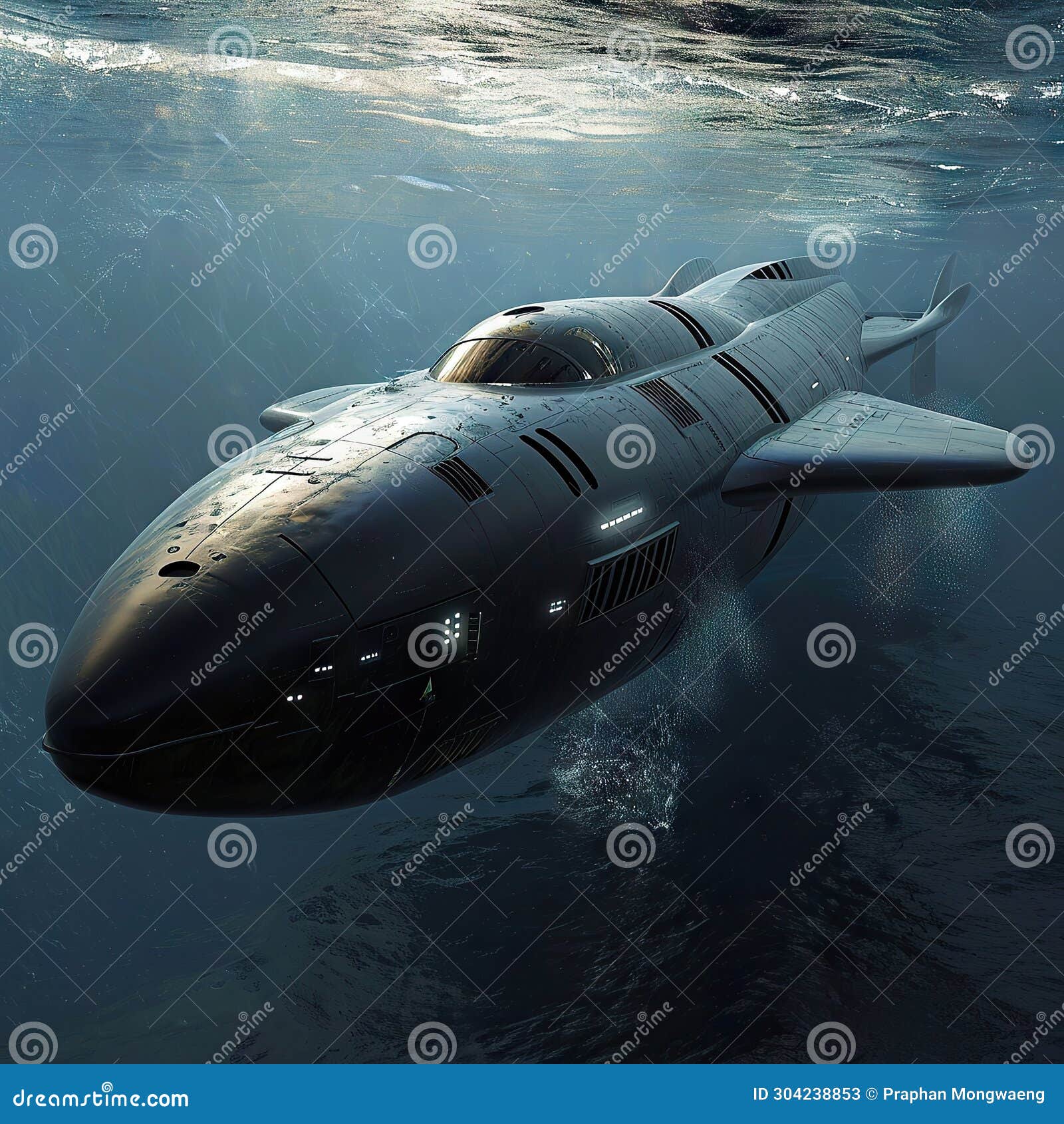 High-tech Submarine from the Future Stock Illustration - Illustration ...