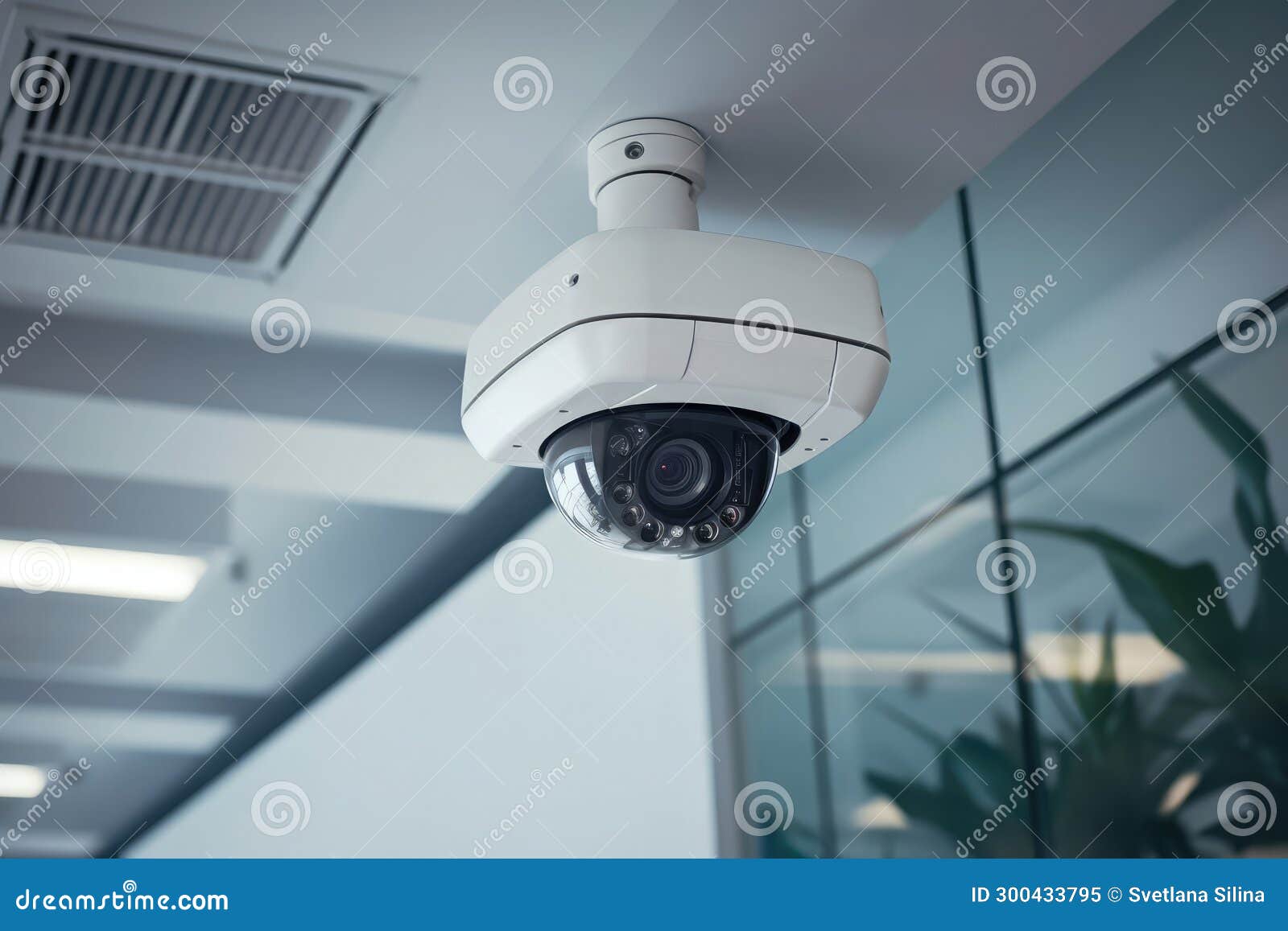 High-tech Surveillance Camera Installed in the Office, Video ...