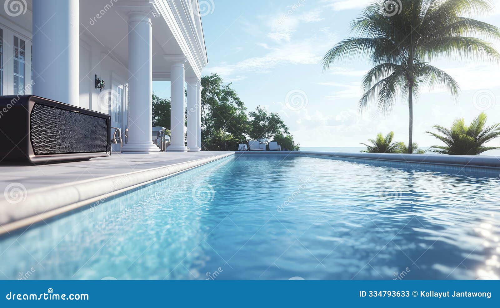 High-Tech Swimming Pool - Innovative Design and Features Stock ...