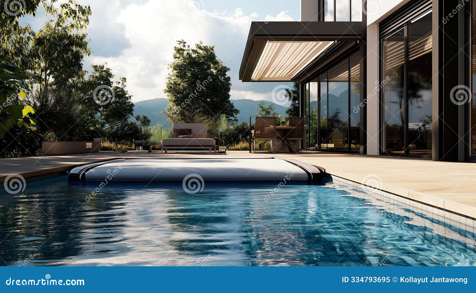 High-Tech Swimming Pool - Innovative Design and Features Stock ...