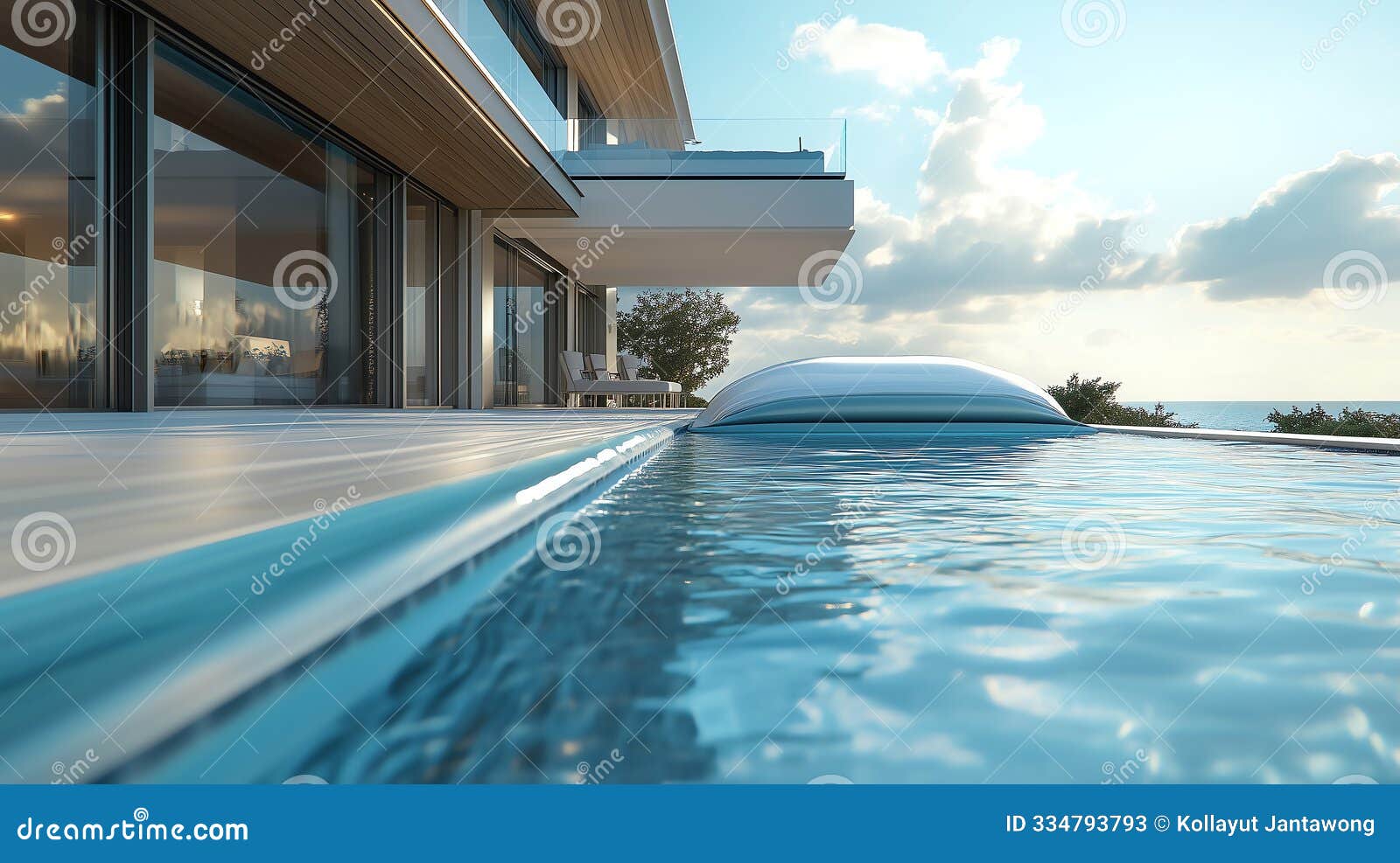 High-Tech Swimming Pool - Innovative Design and Features Stock ...