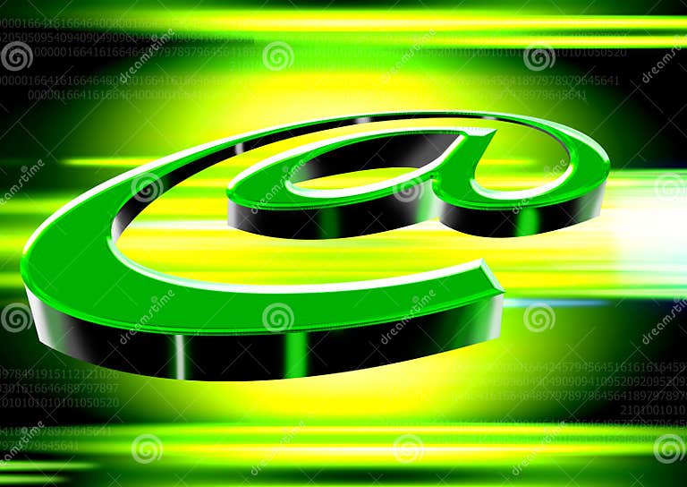 High Tech @ Symbol stock illustration. Illustration of digital - 112301