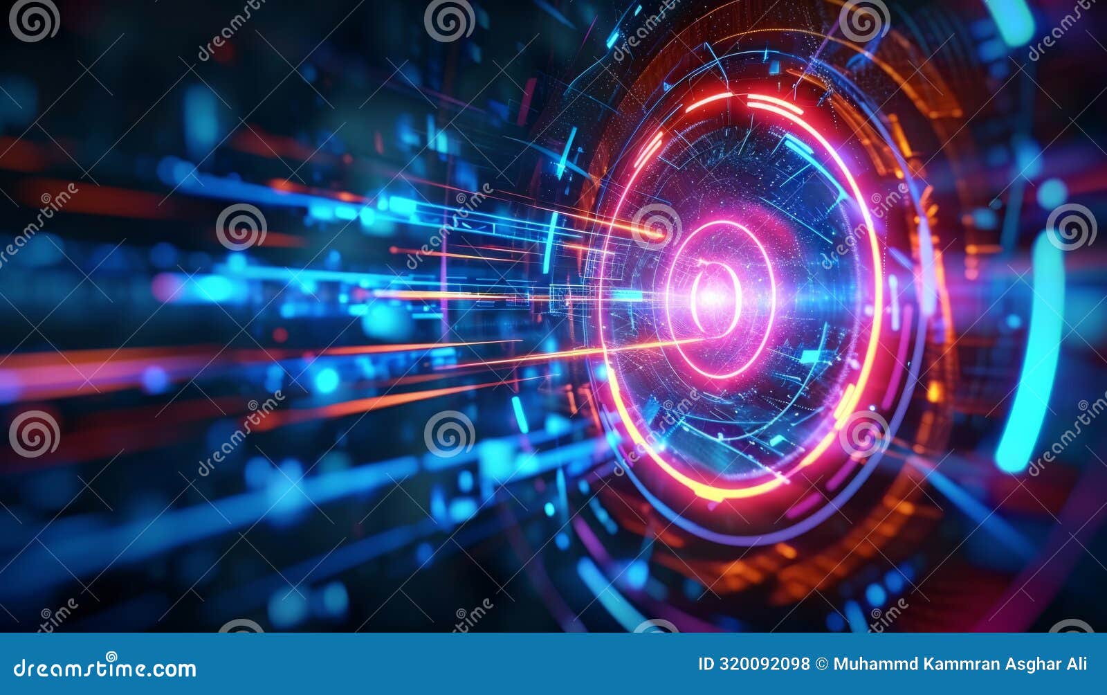 High Tech Target, Hitting Target Mark . Speed and Technology Concept ...