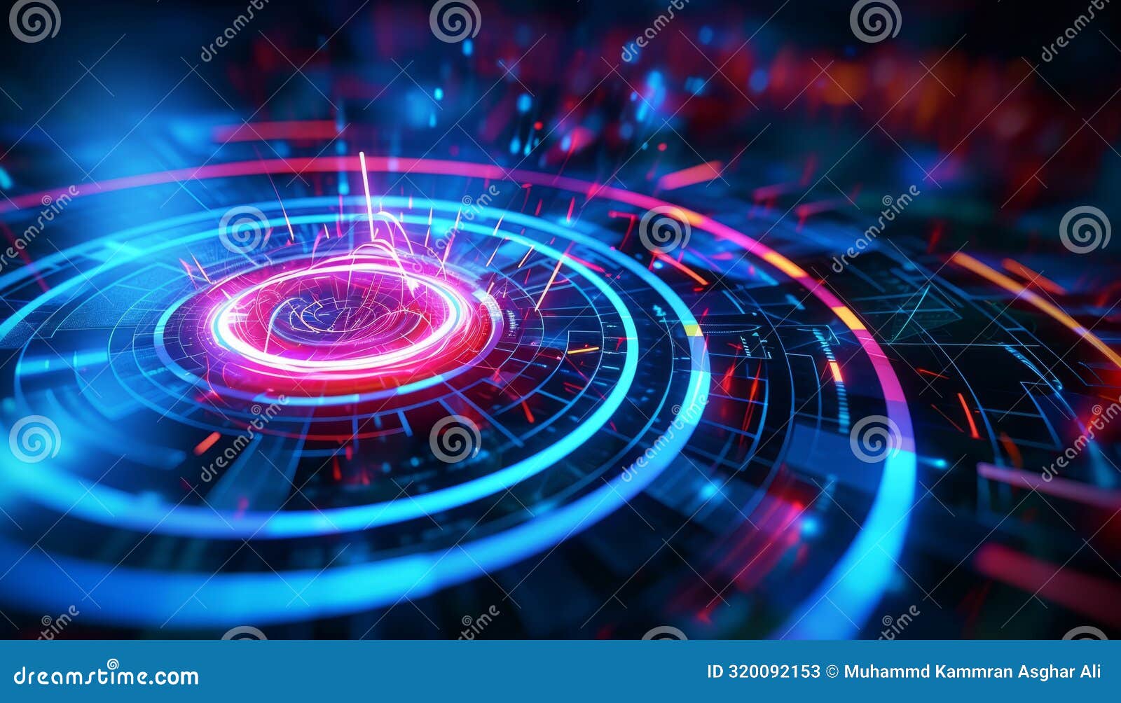 High Tech Target, Hitting Target Mark . Speed and Technology Concept ...