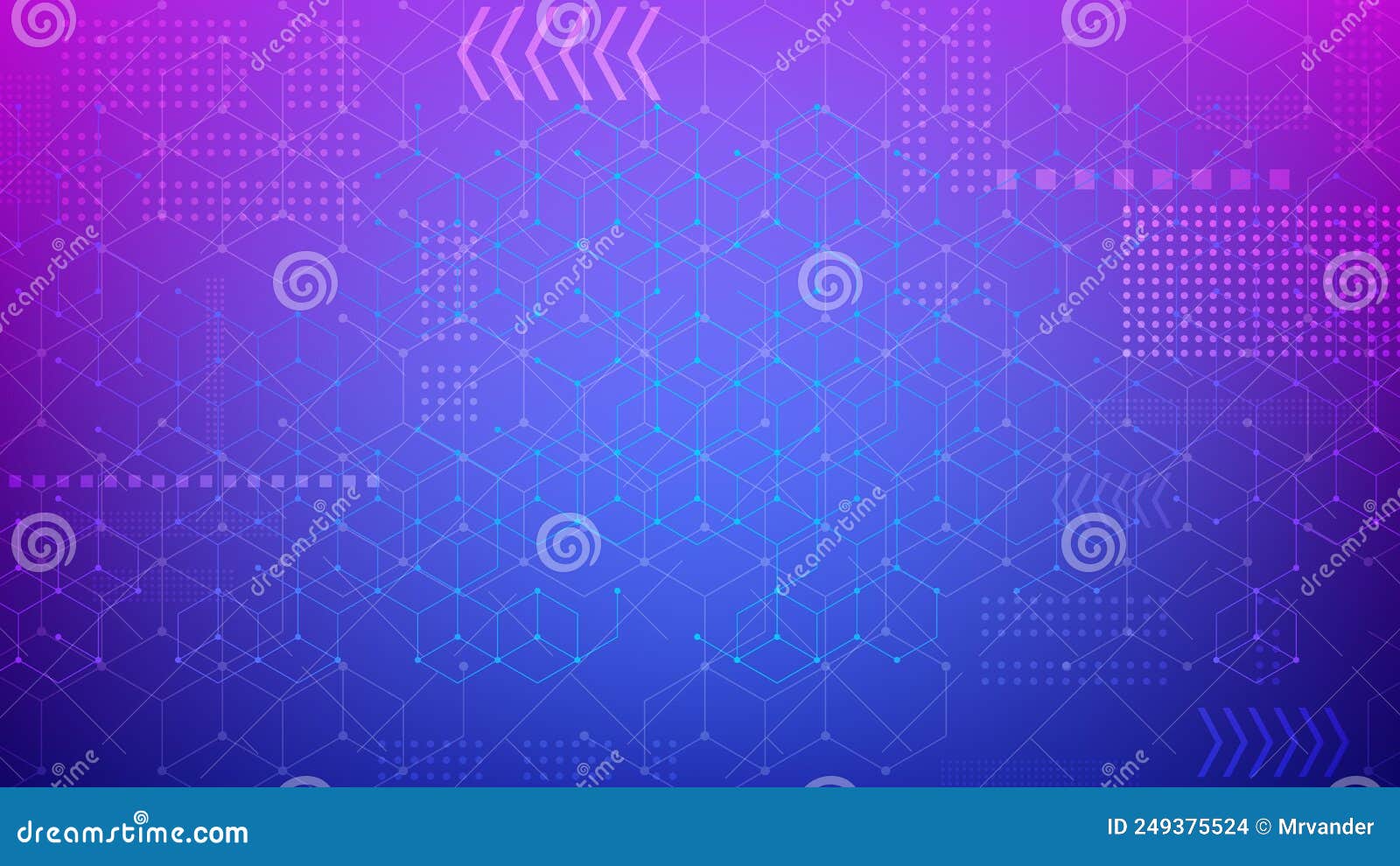 High Tech Technology Background. Abstract Vector Pattern with Hexagons ...
