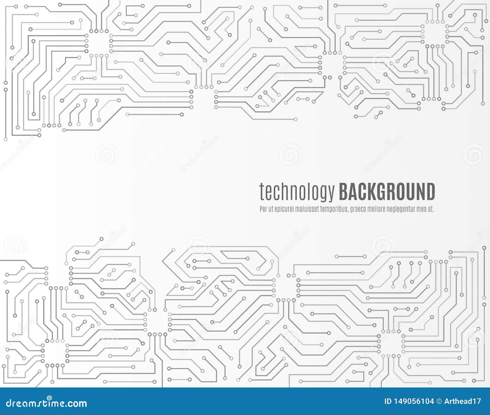 High-tech Technology Background Texture. Circuit Board Minimal Pattern ...