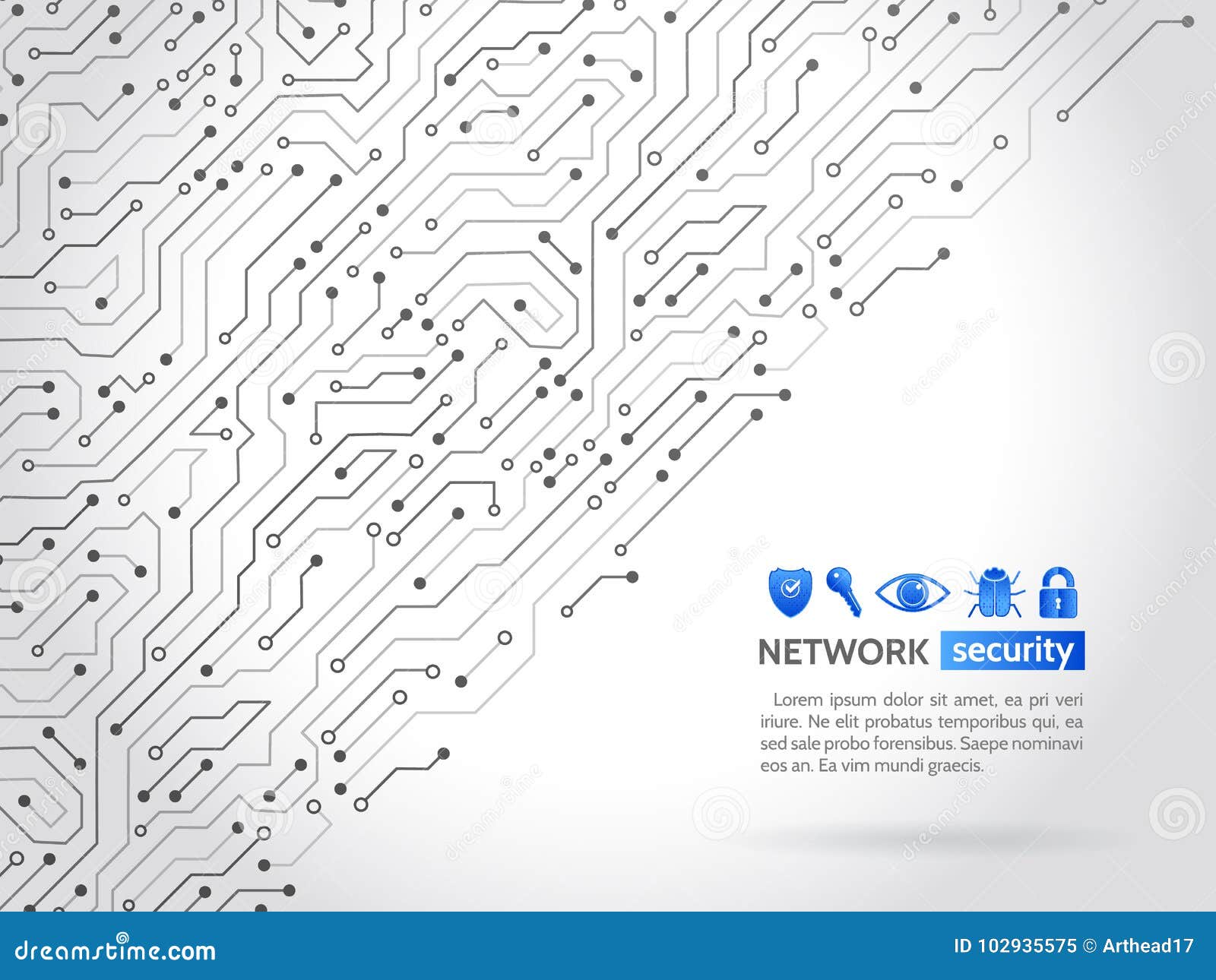 High-tech Technology Background Texture. Network Security Icons Stock ...