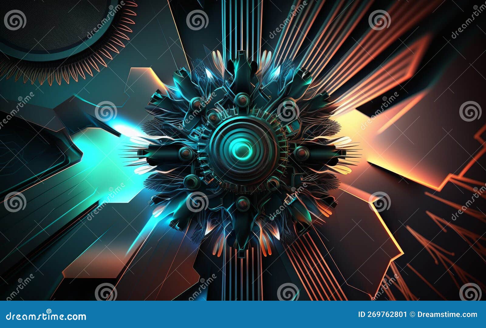 High-tech Technology Colorful Background. Great for Desktop Background ...