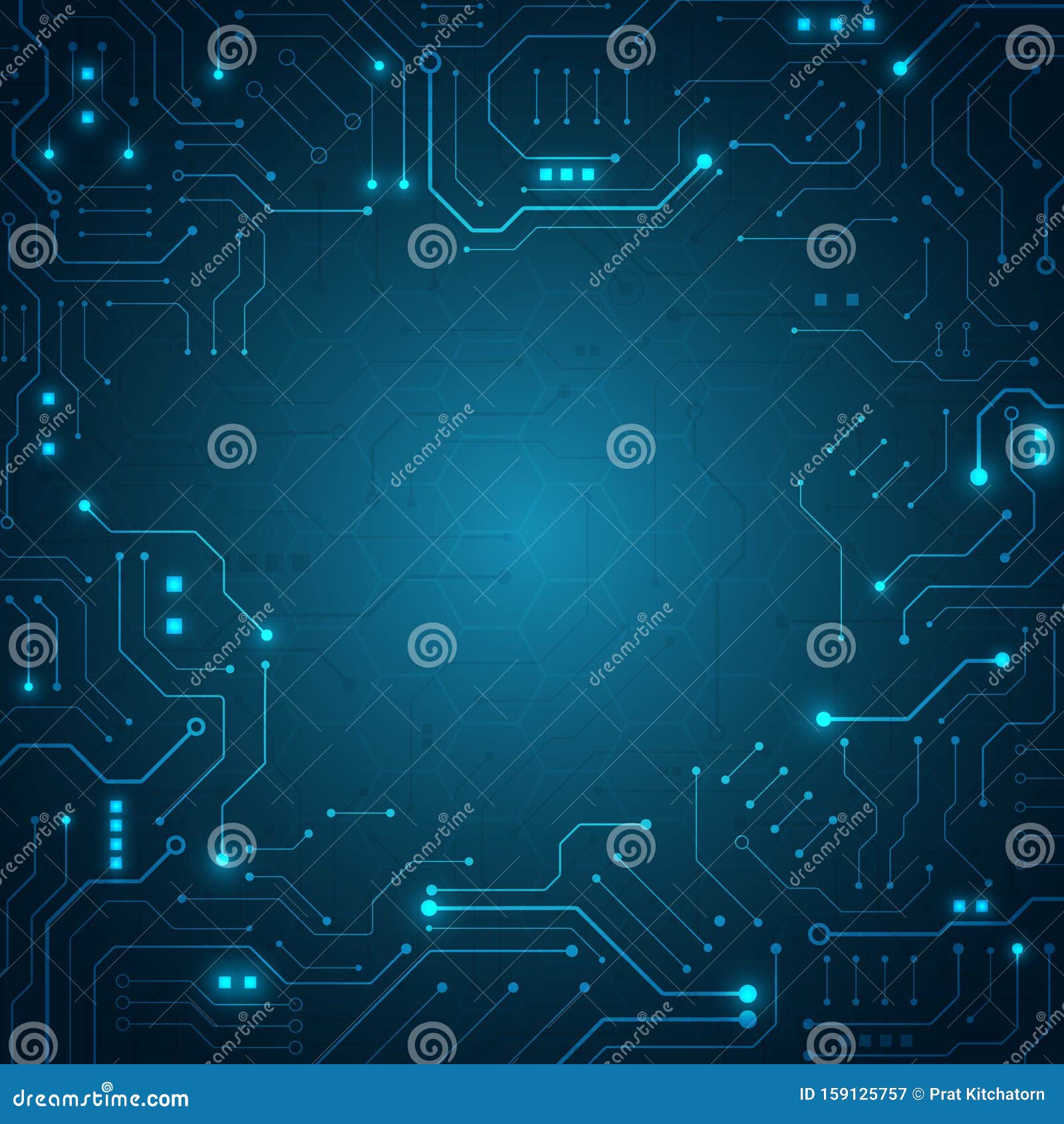 High Tech Technology Geometric Stock Vector - Illustration of internet, blue: 159125757