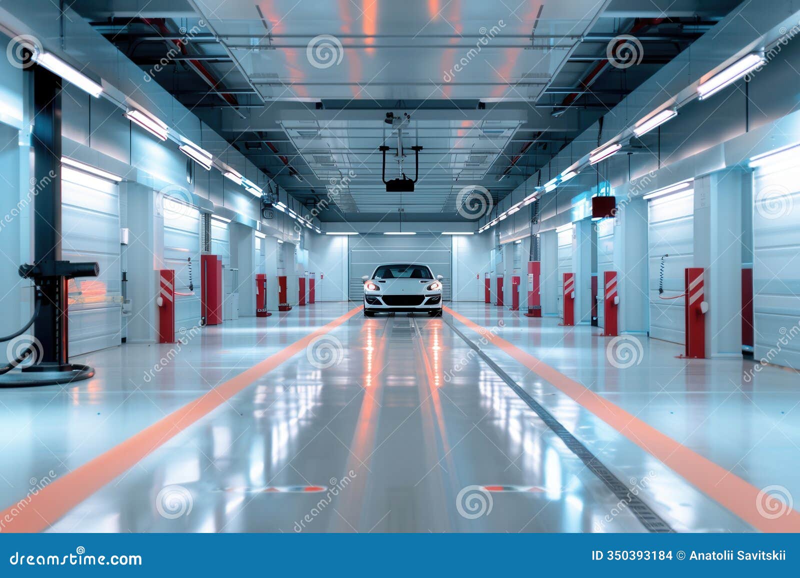 Finished Cars Undergo Performance Testing at a Modern Facility with ...