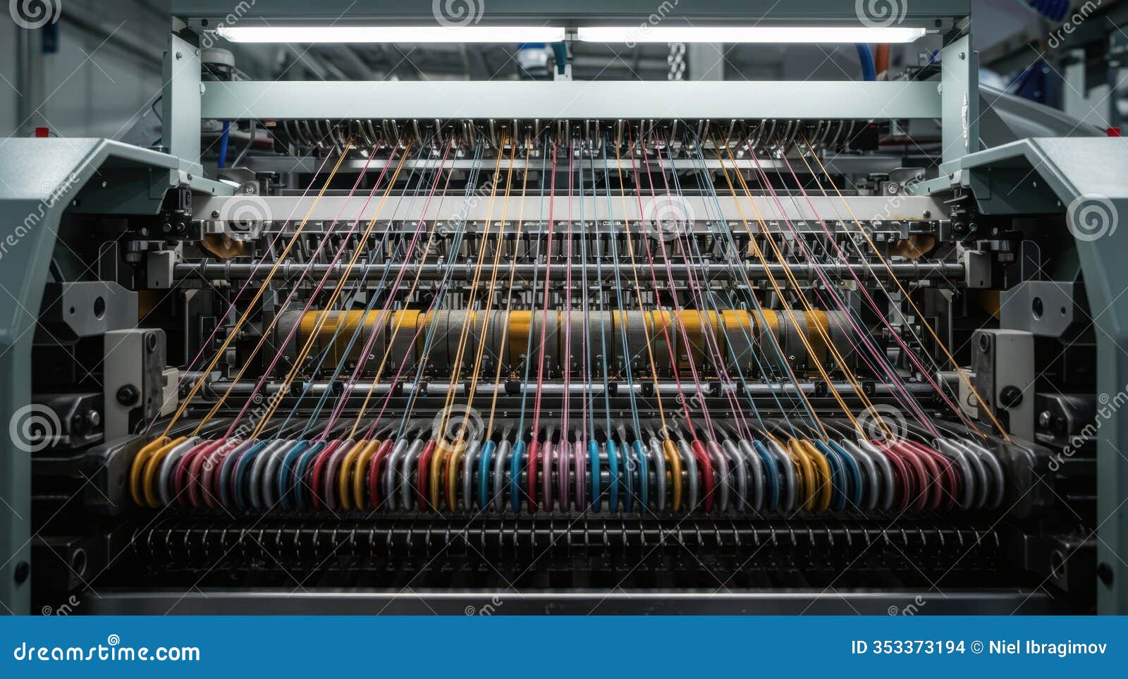 High-tech Textile Machine Weaves Colorful Threads in Modern Industrial ...