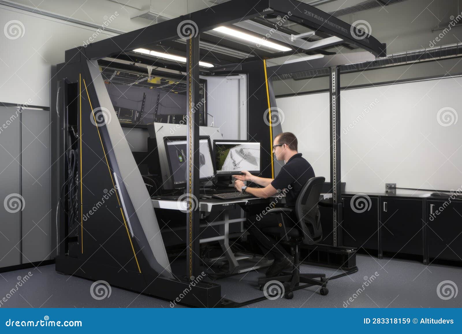 High-tech Training Simulation for Race Car Drivers and Pilots Stock ...