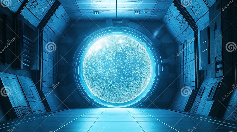 High-tech Vault Filled with a Glowing Digital Sphere, Symbolizing the ...