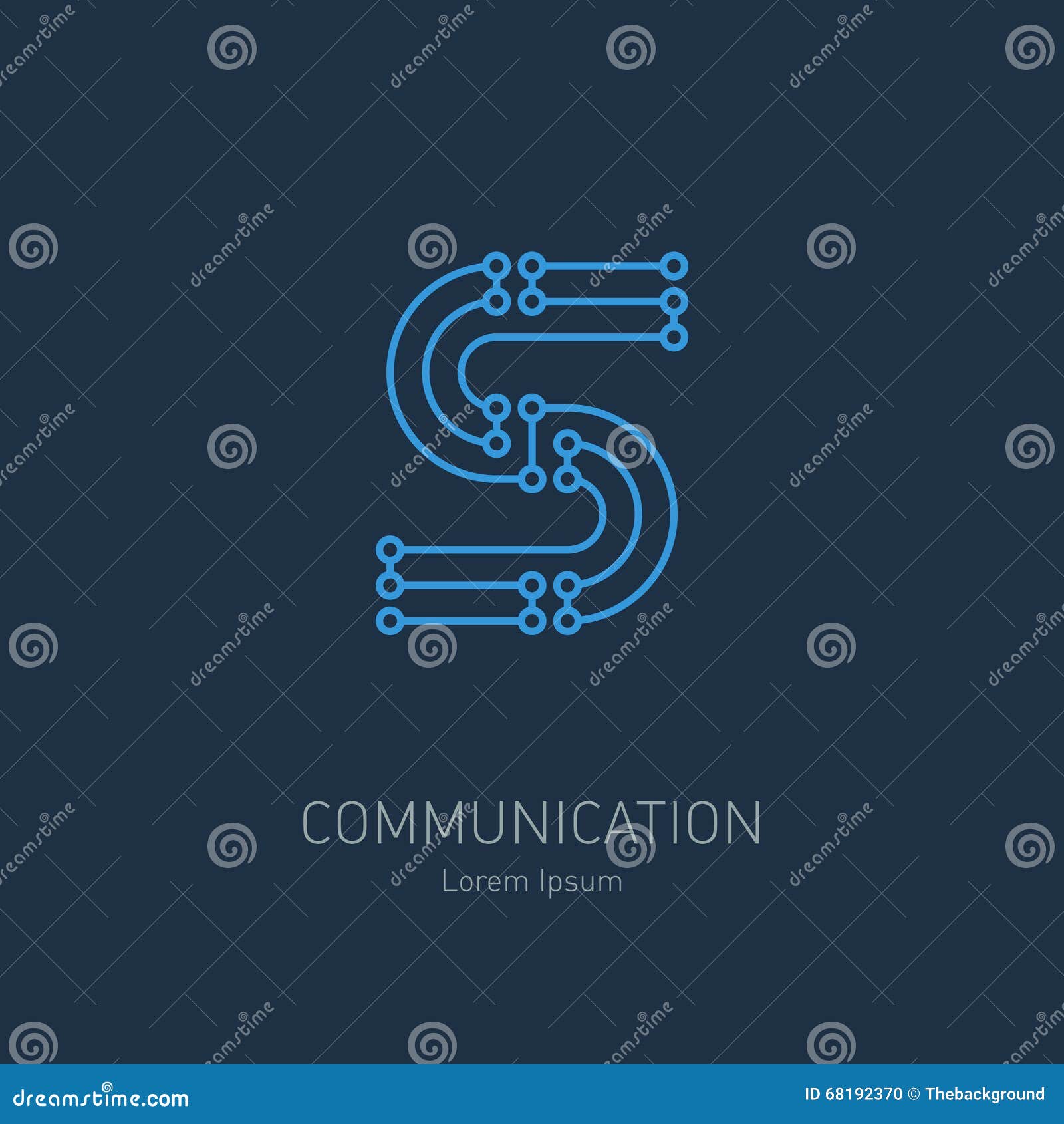 High-tech Vector Logo Template. Abstract Symbol of Letter S Stock ...