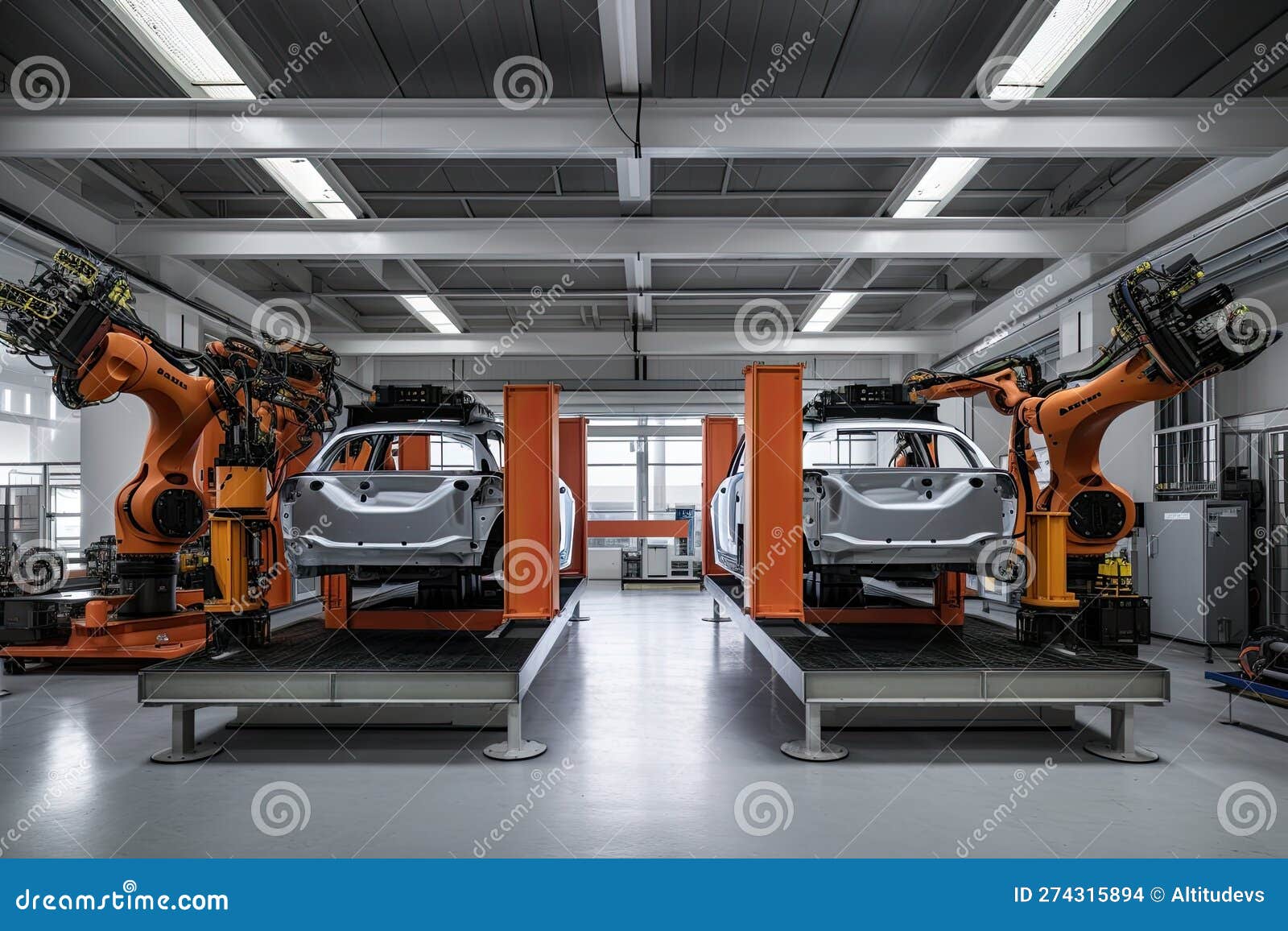 High-tech Vehicle Workshop, with Robots and Advanced Tools for ...