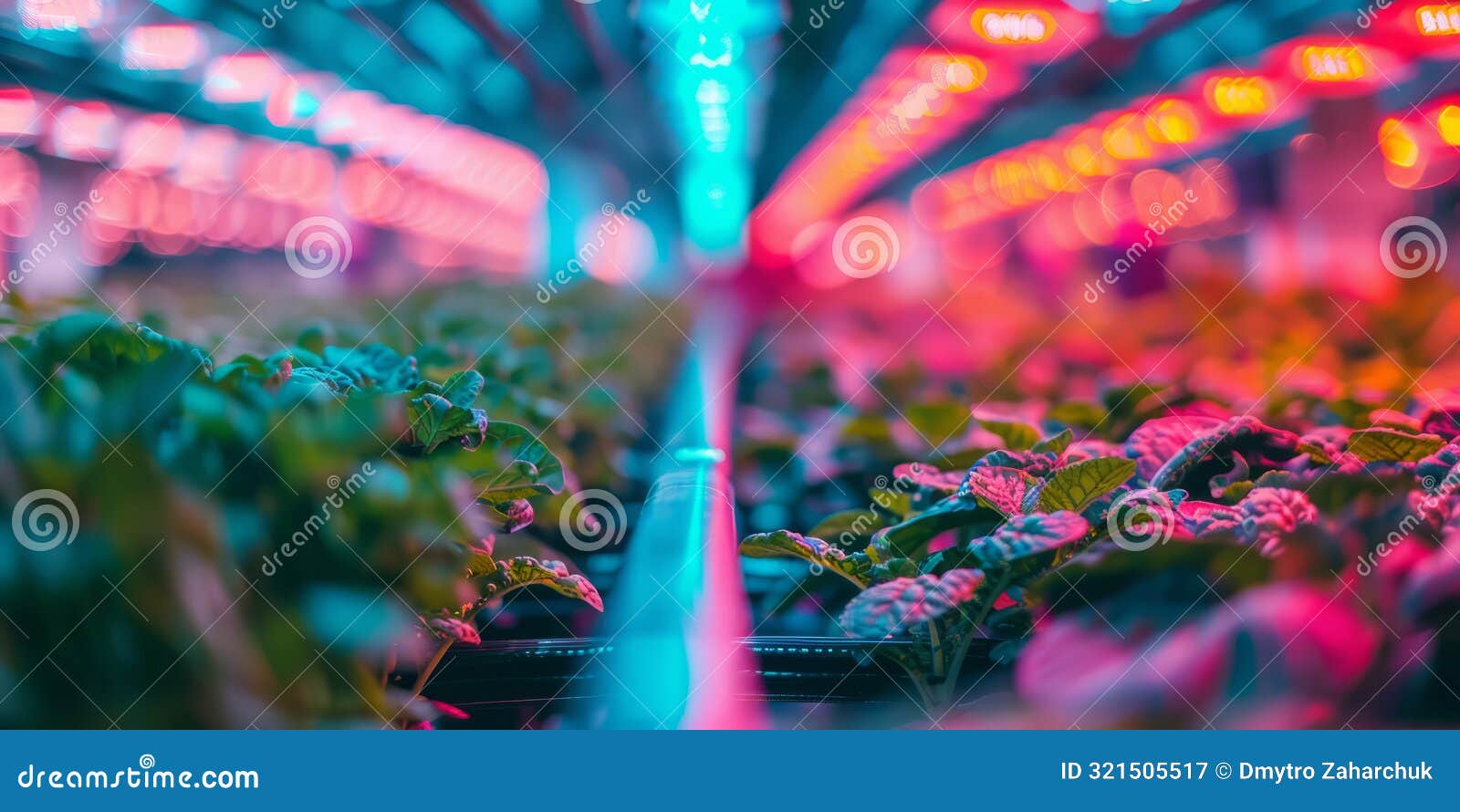 A High-tech Vertical Farm with Rows of Hydroponic Systems and Automated ...