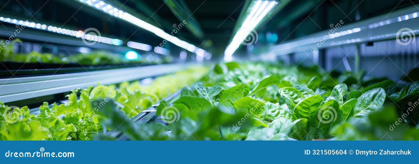 A High-tech Vertical Farm with Rows of Hydroponic Systems and Automated ...