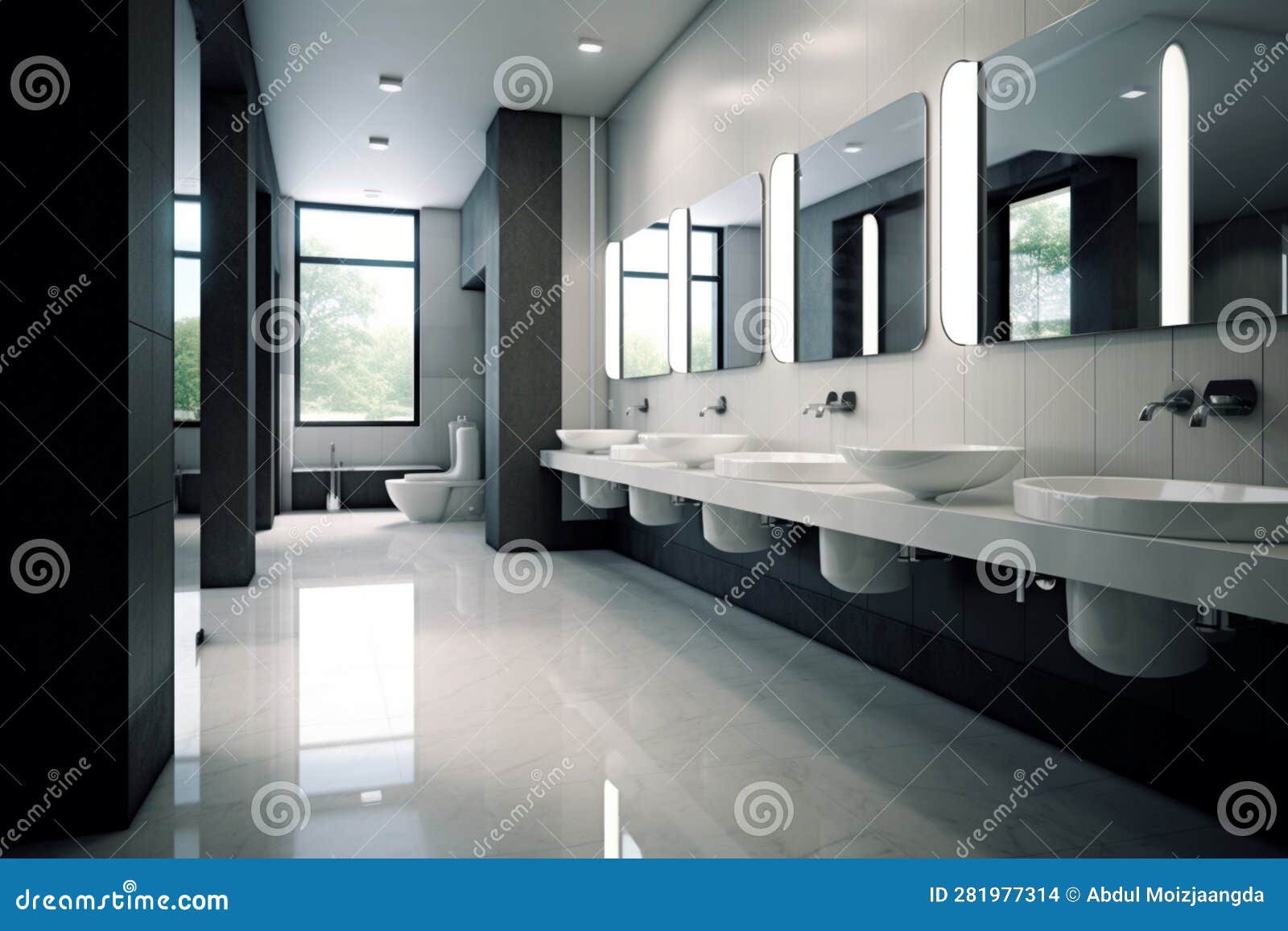 High-tech Washroom Combining Intelligence and Timeless Elegance Stock ...